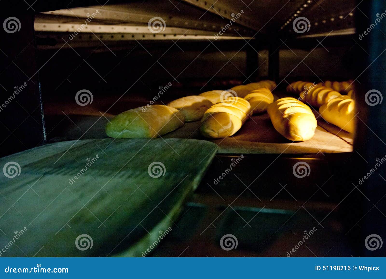 Oven Inside Plenty of Bread Stock Photo - Image of indoors, freshly ...