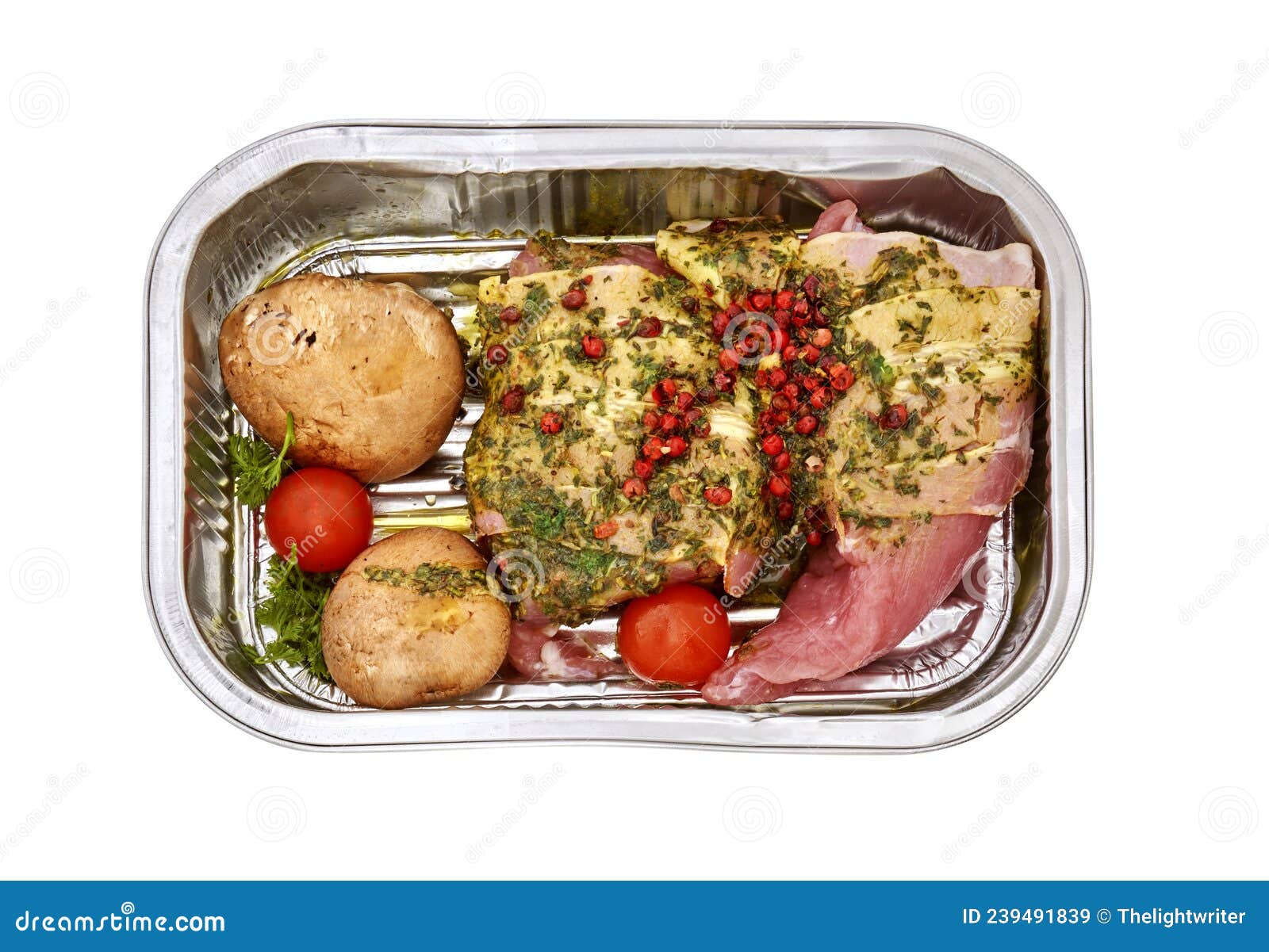 Oven Ready Meat in a Studio Setting, Isolated on White Stock Image ...