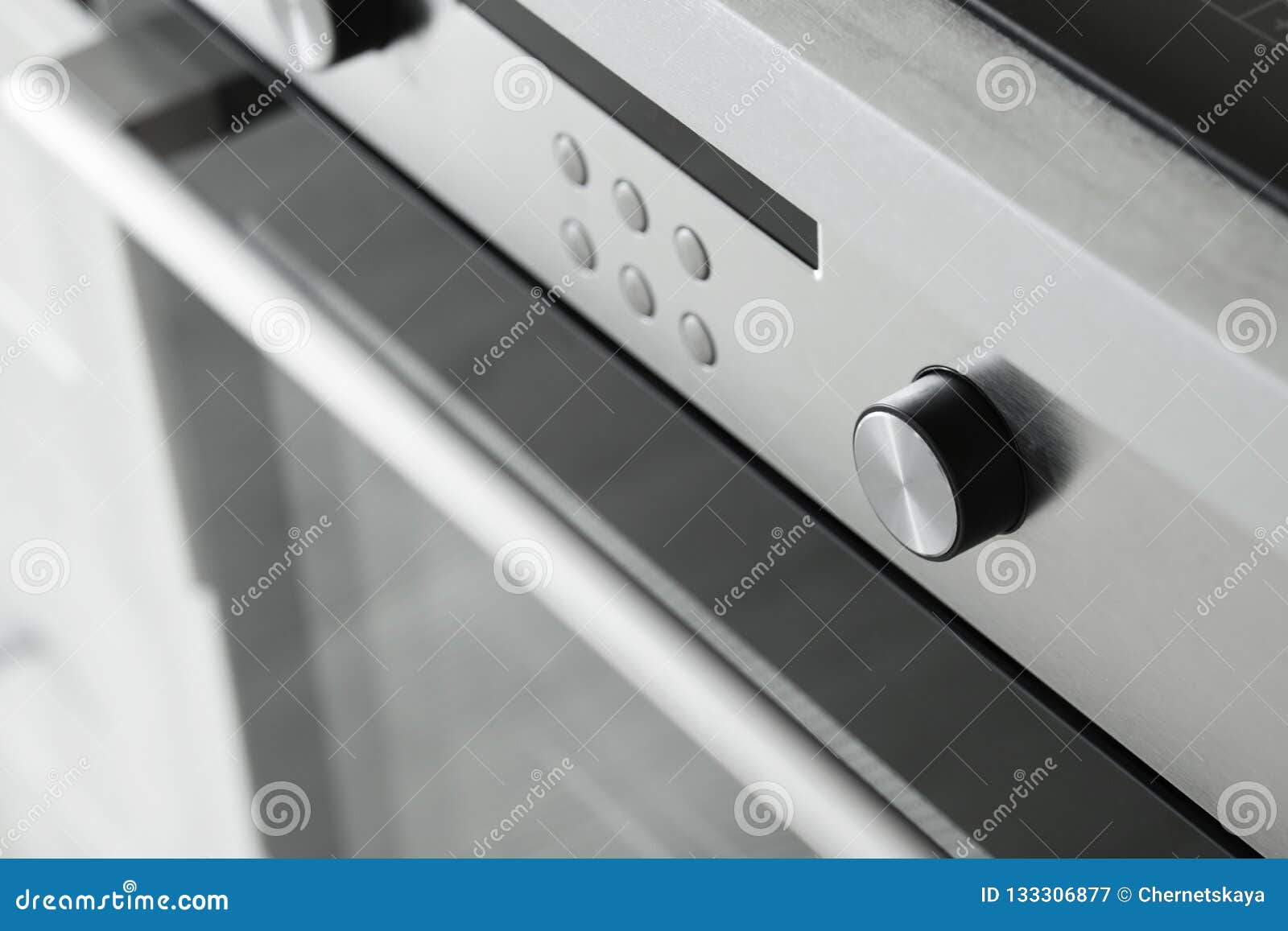 Oven Setting Panel with Display and Buttons Stock Image - Image of ...