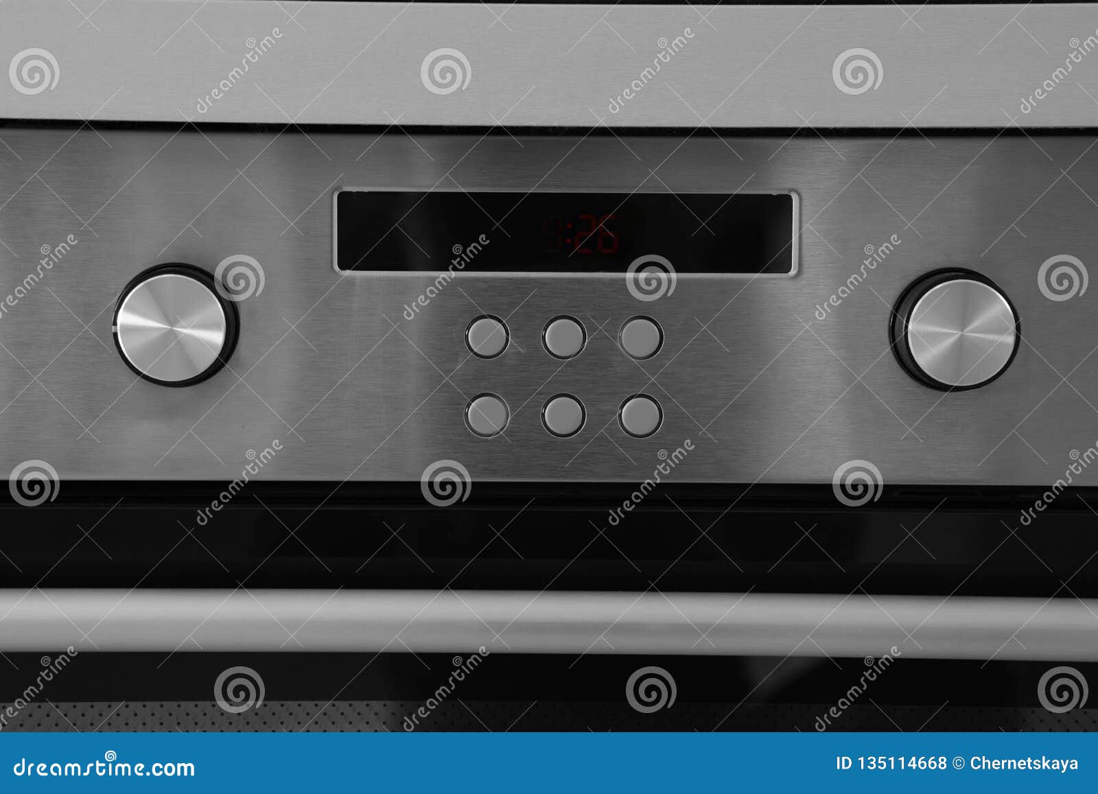 Oven Setting Panel with Display and Buttons Stock Photo - Image of ...