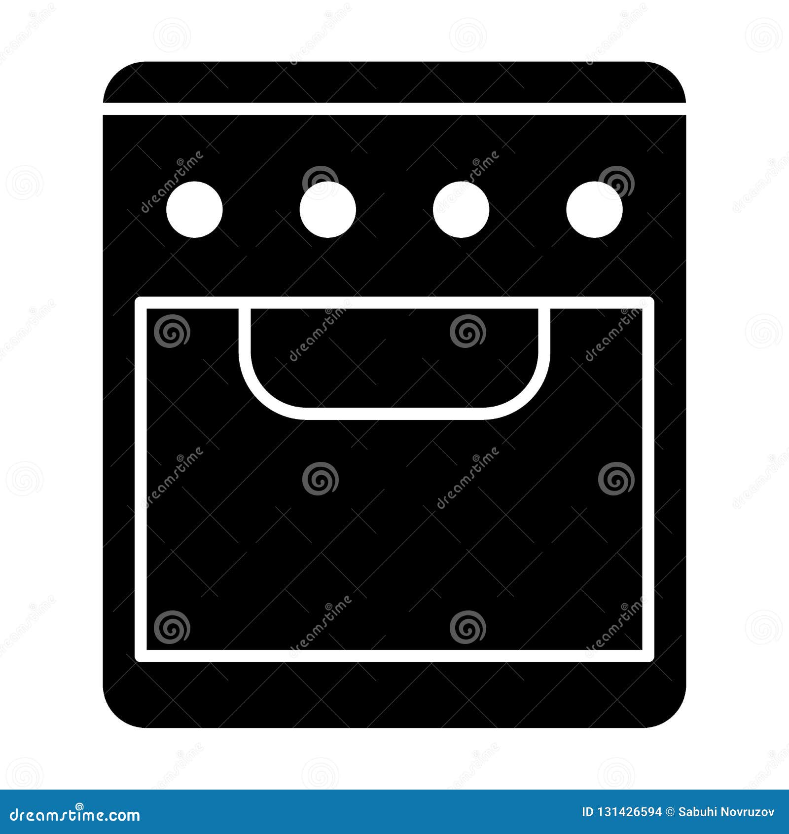 Oven Solid Icon. Stove Vector Illustration Isolated on White. Cooker ...