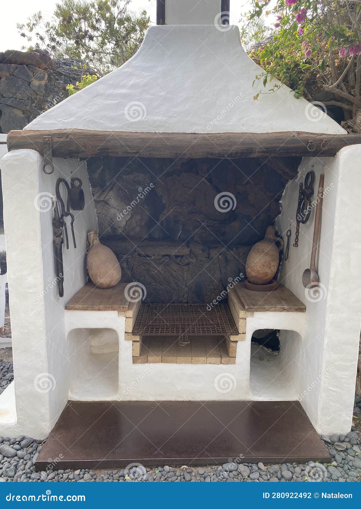 This is an Oven Specially for Barbecue, with a Pipe, Necessary Tools ...