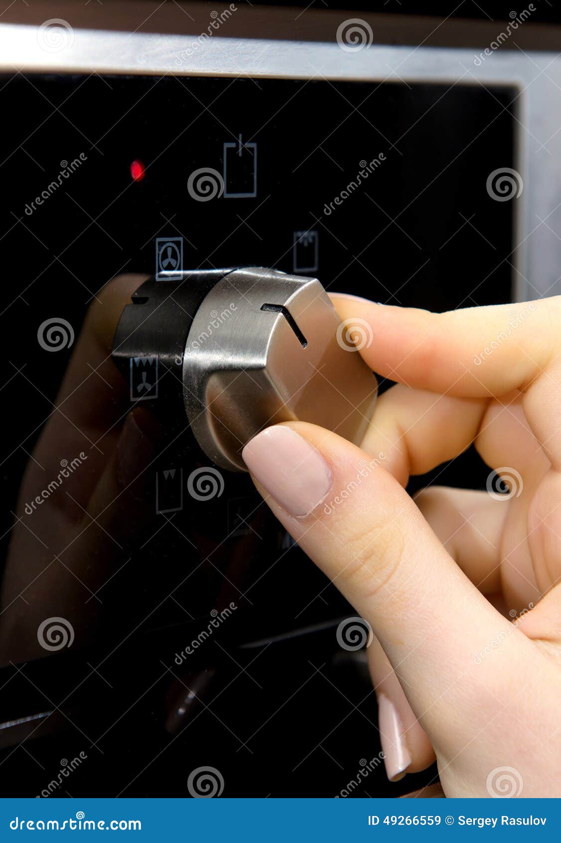 Oven Temperature Control Closeup Stock Image - Image of equipment ...