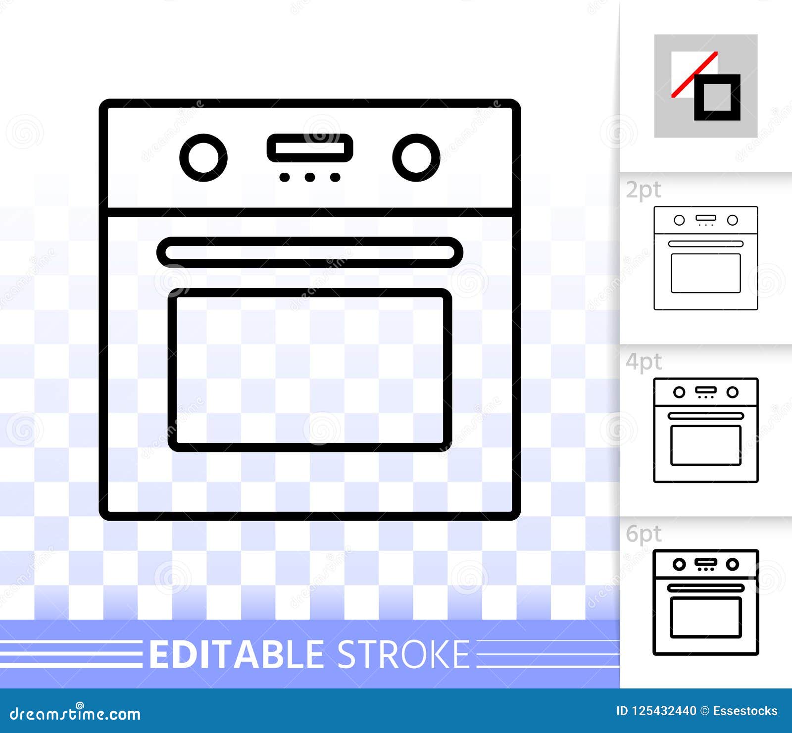 Oven Simple Black Line Vector Icon Stock Vector - Illustration of ...
