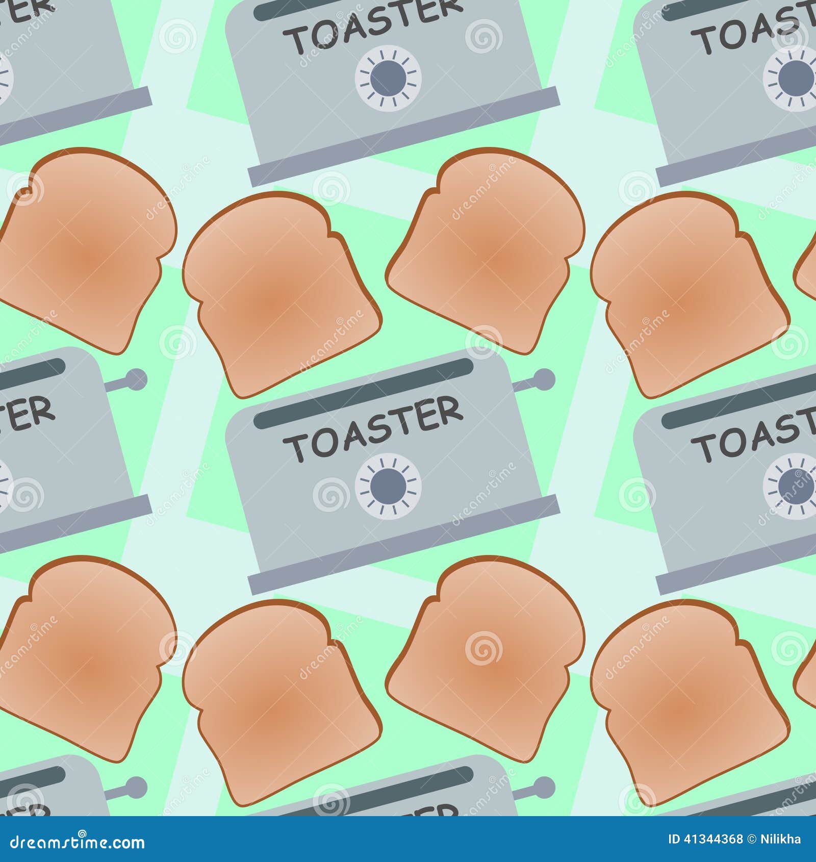 Oven Toaster Seamless Background Design Stock Illustration ...