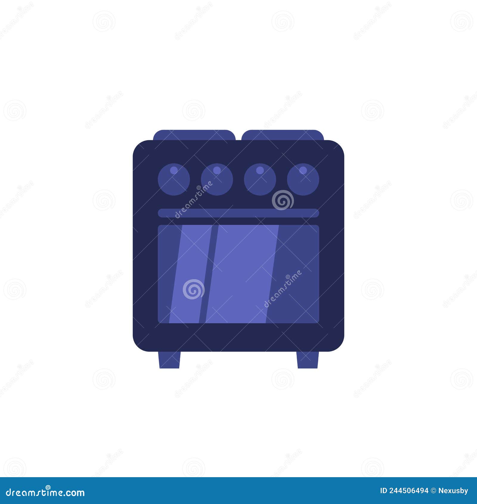 Oven vector icon on white stock vector. Illustration of heat - 244506494