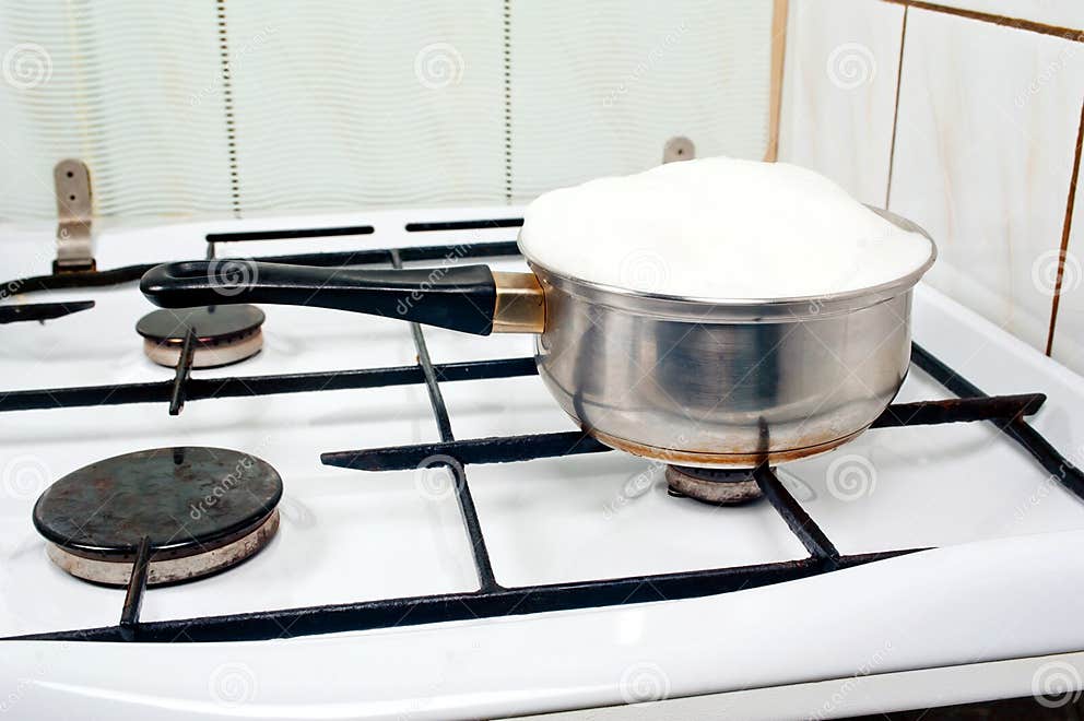 Over boiling milk stock image. Image of cooking, seethe - 29480107