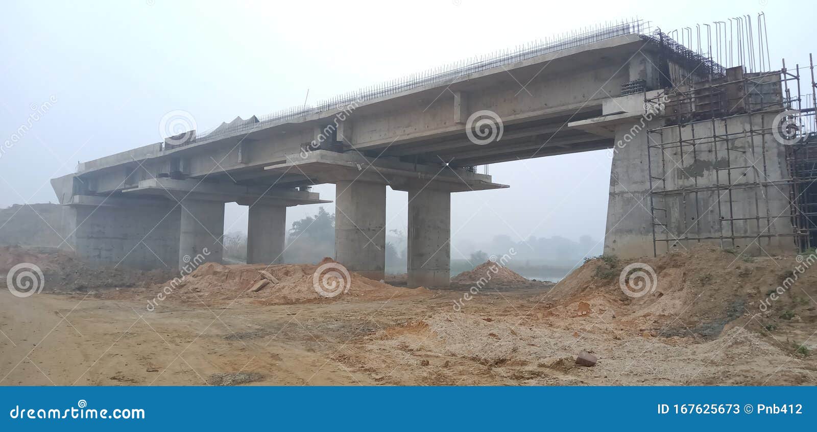 Over Bridge Construction is in Progress Stock Image - Image of sagavan ...