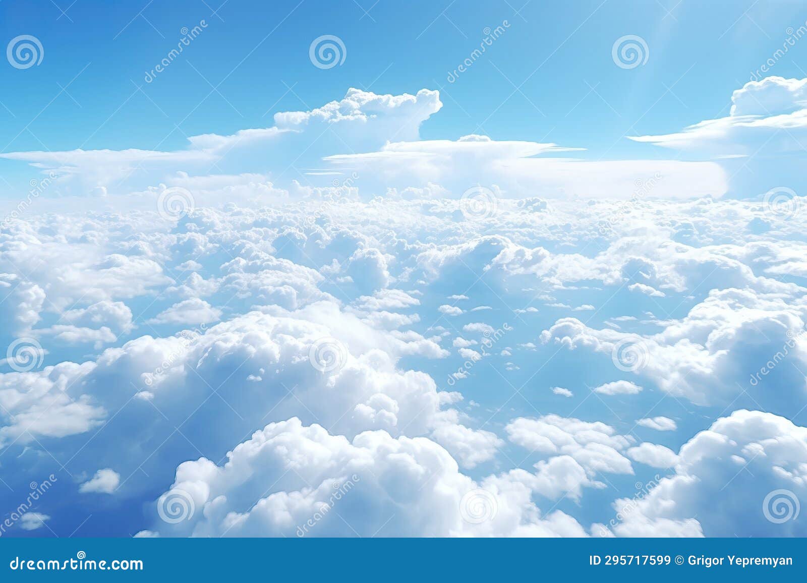 Over the Clouds. Fantastic Background with Clouds Stock Illustration ...