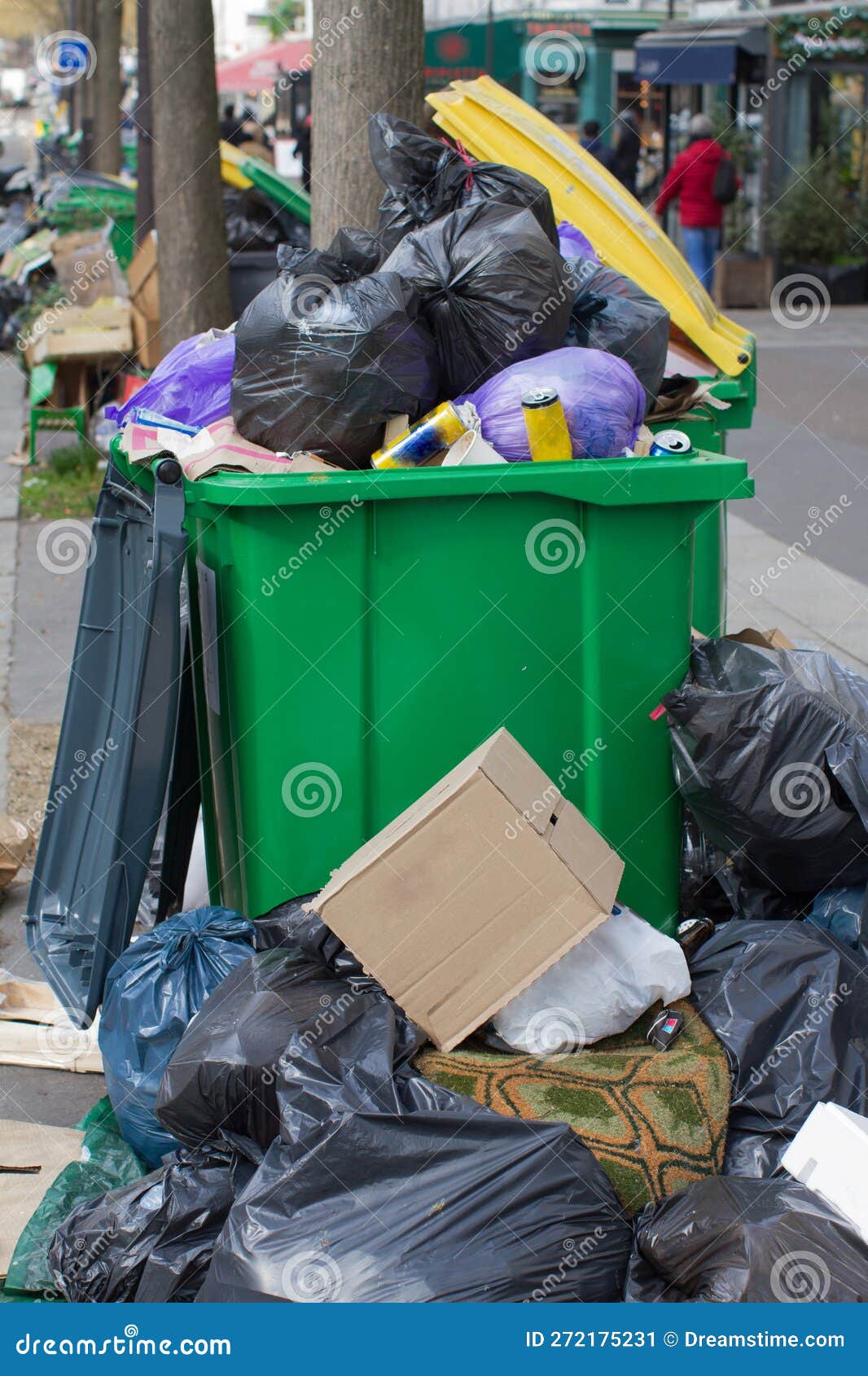 Over-consumption, Pollution and Garbage Containers Bursting with ...