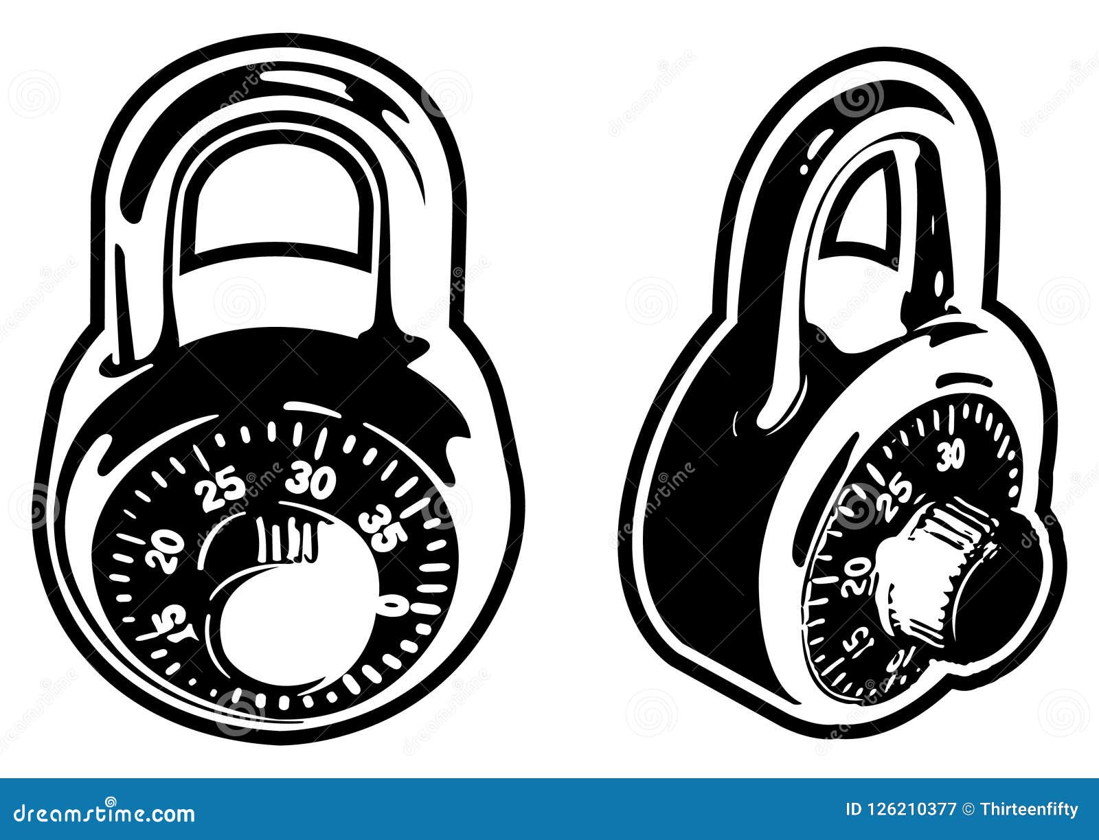 Over Exposed Black and White Padlock Vector Graphic Stock Vector ...