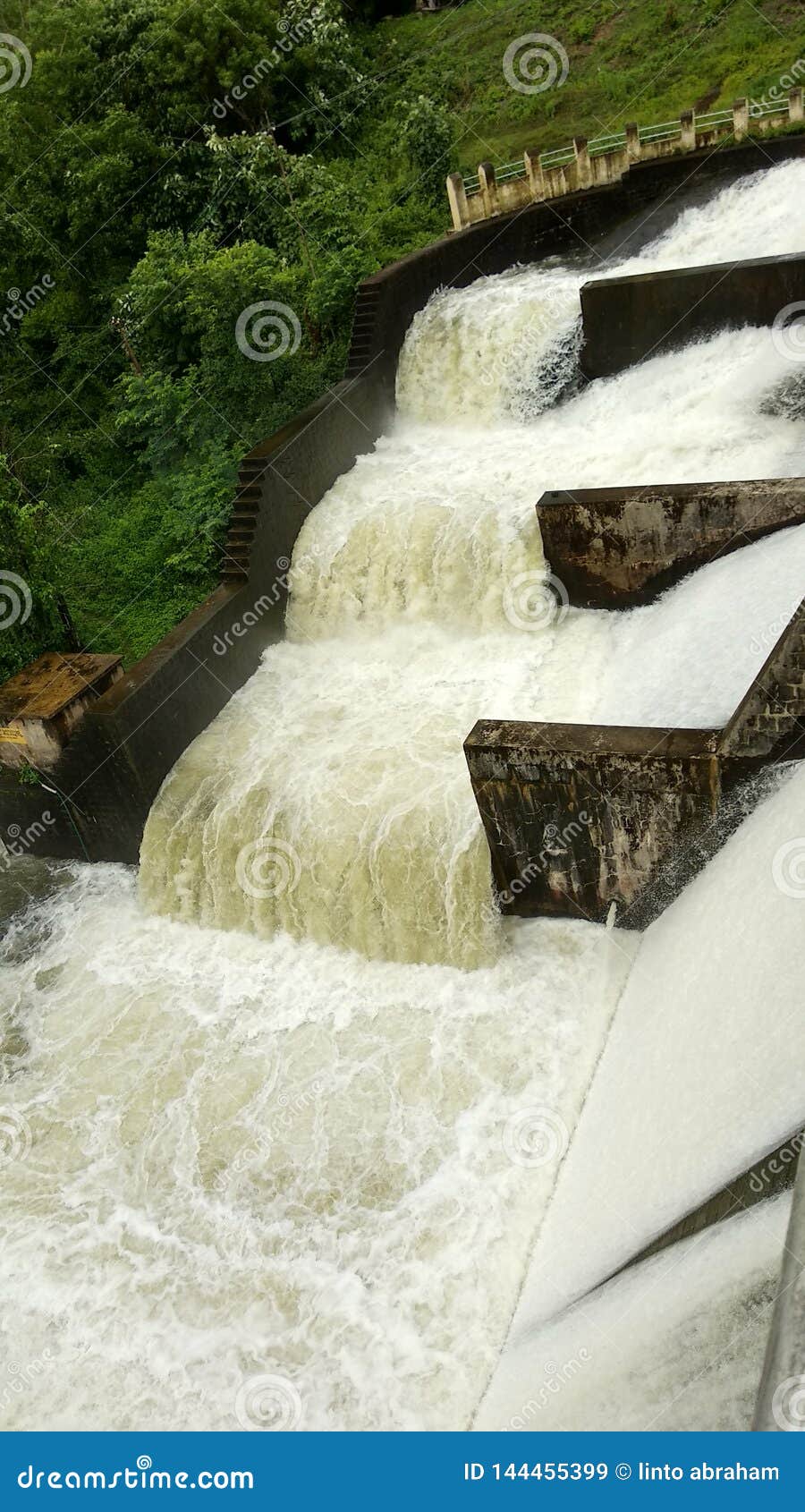 Over Flow of Water on a Dam Stock Image - Image of water, flow: 144455399
