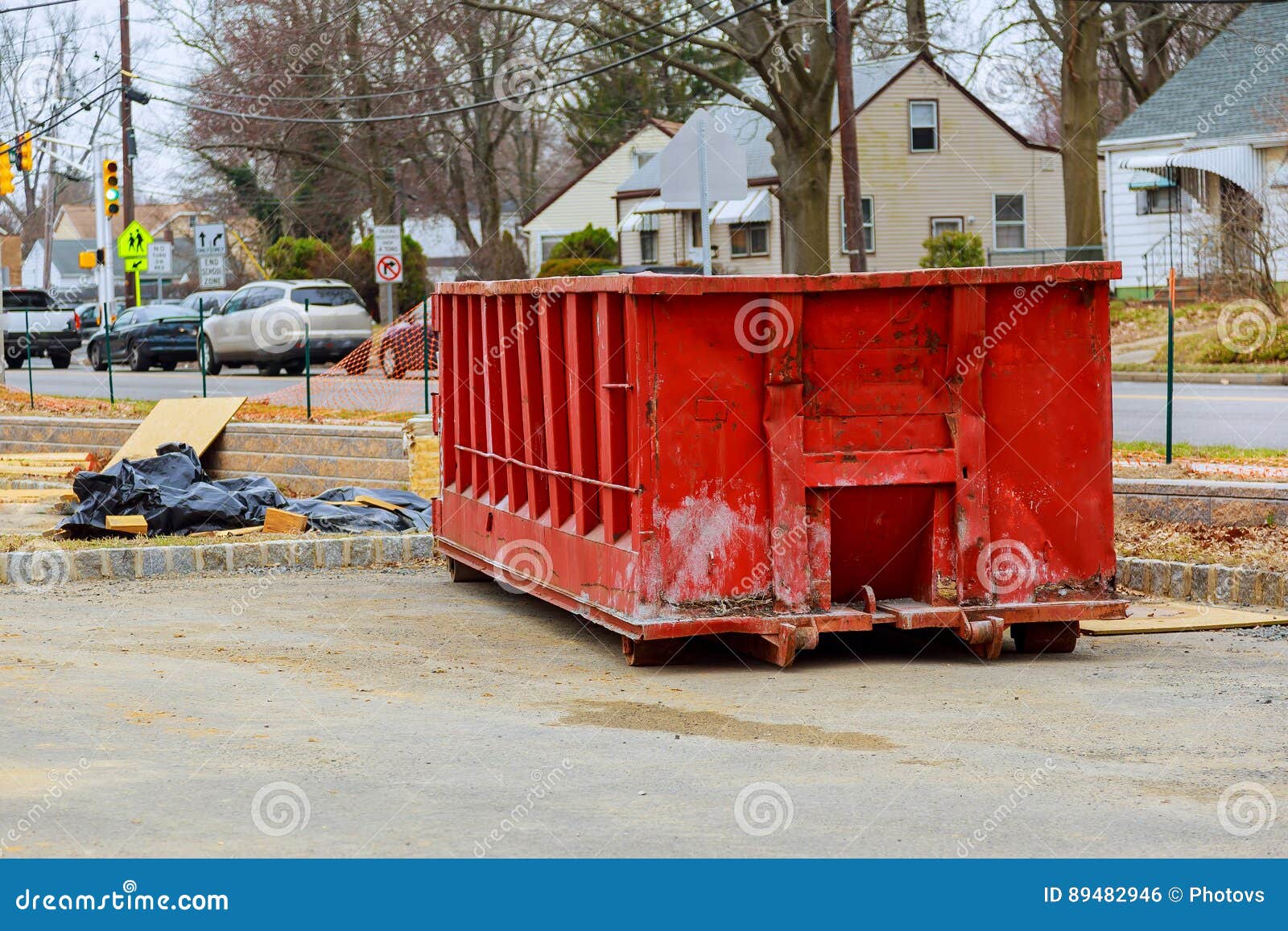 Over Flowing Dumpsters Being Full with Garbage Stock Photo - Image of ...