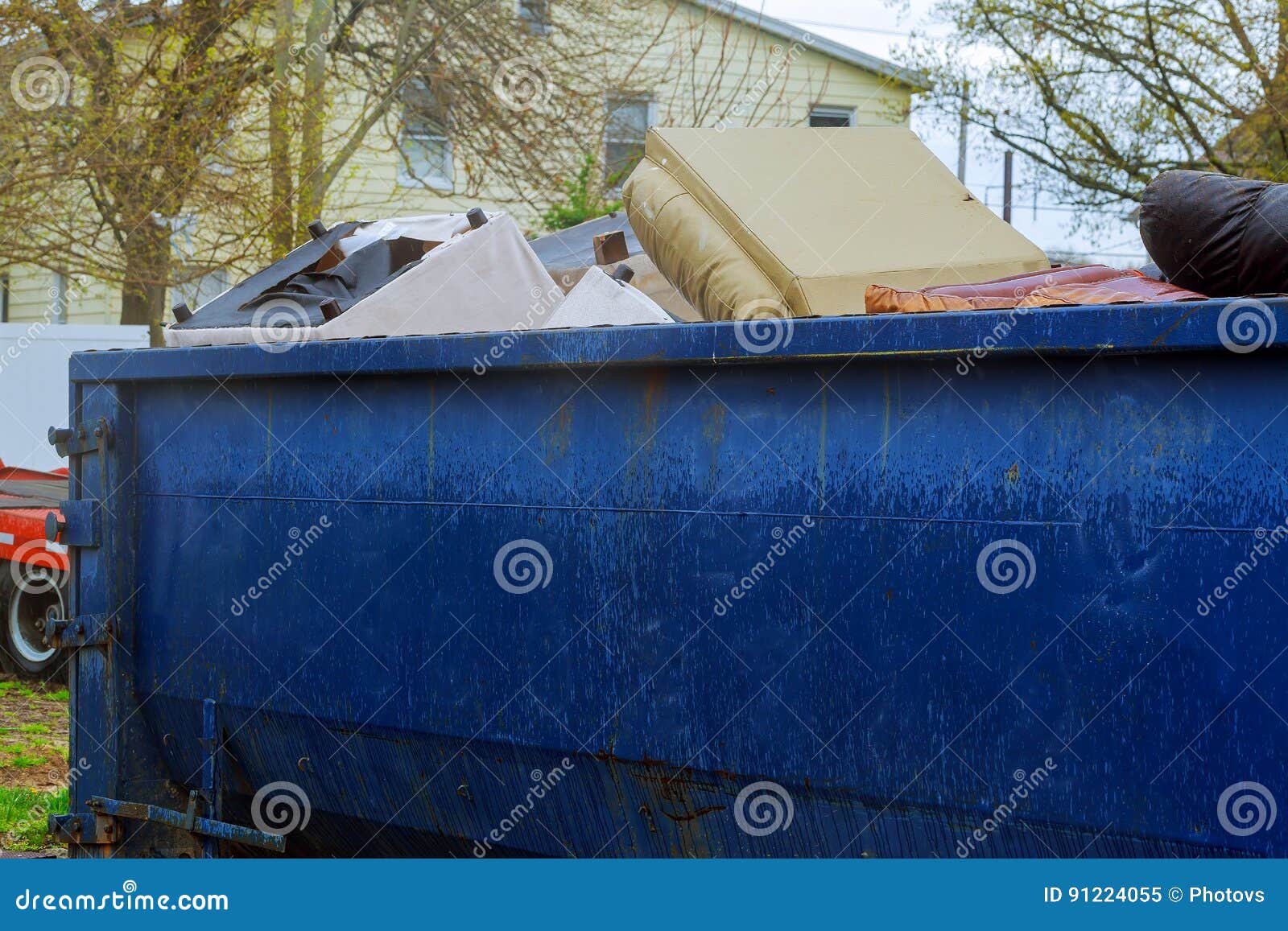 Over Flowing Dumpsters Being Full with Garbage Stock Image - Image of ...