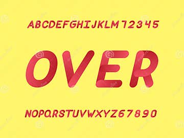 Over font. Vector alphabet stock vector. Illustration of text - 120838044