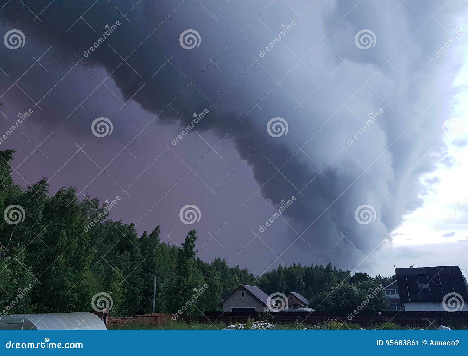 Over the Forest Begins a Thunderstorm Stock Image - Image of drama ...