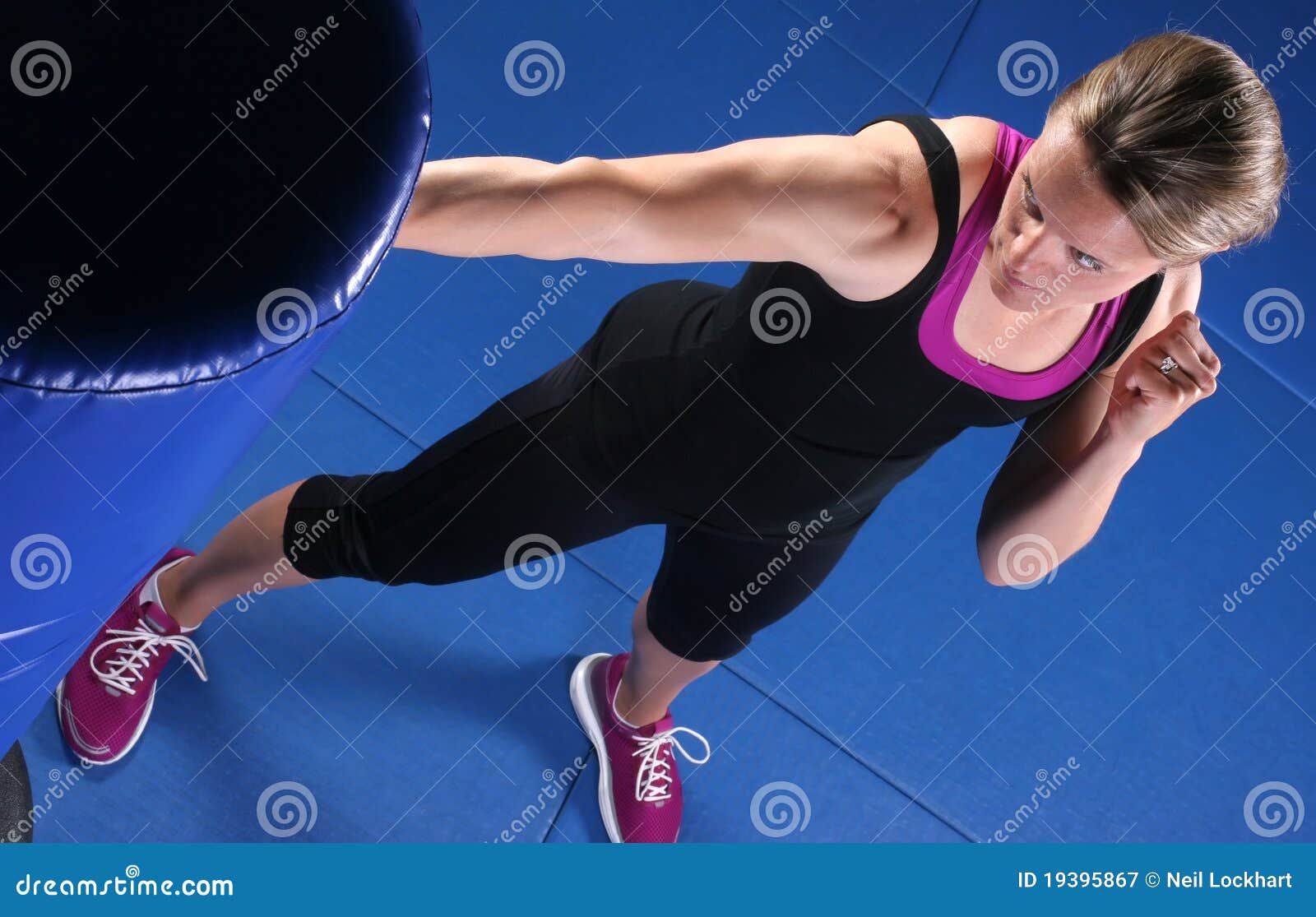 Over head punch stock image. Image of striking, lady - 19395867