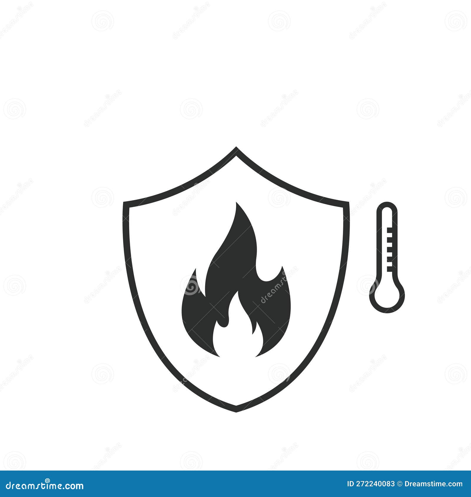 Over Heat Protection Icon Vector Concept Design Template Stock Vector ...