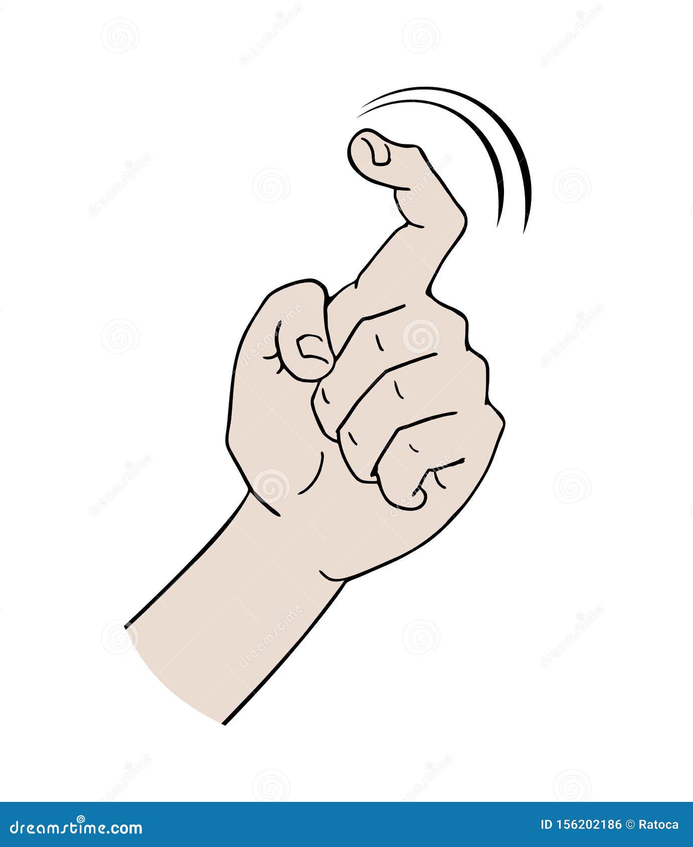 Over here gesture hand stock vector. Illustration of finger - 156202186