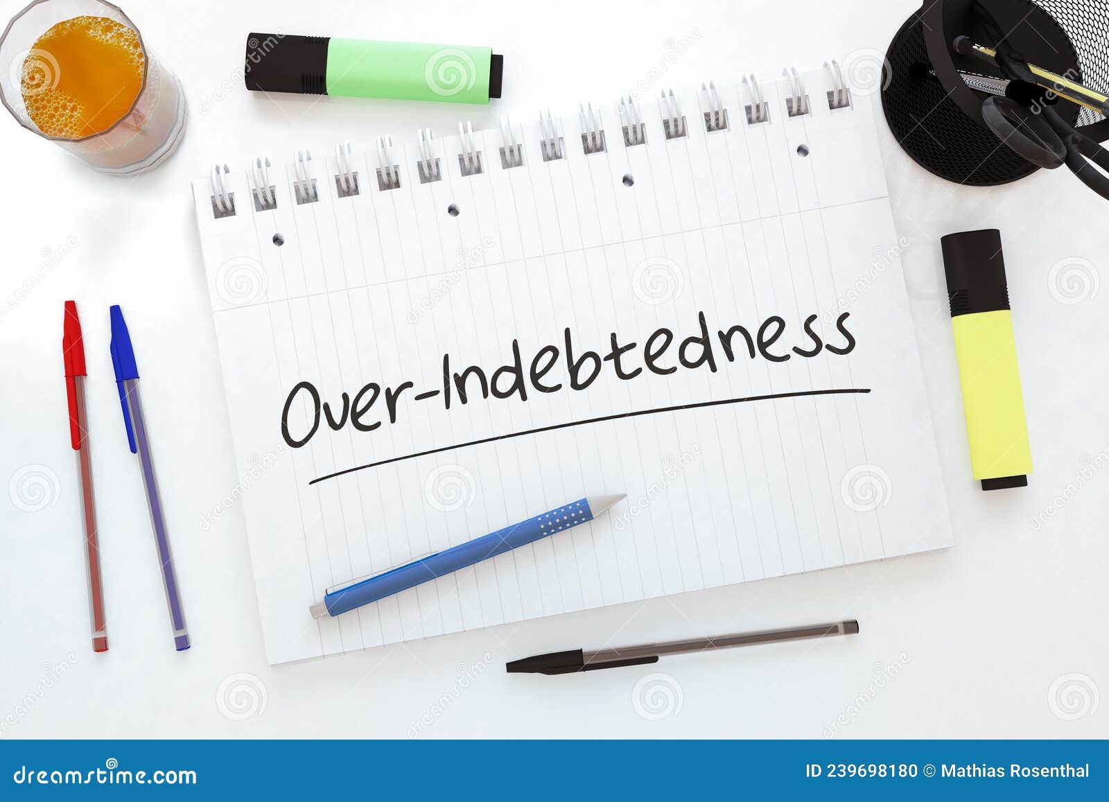 Over-indebtedness stock illustration. Illustration of file - 239698180