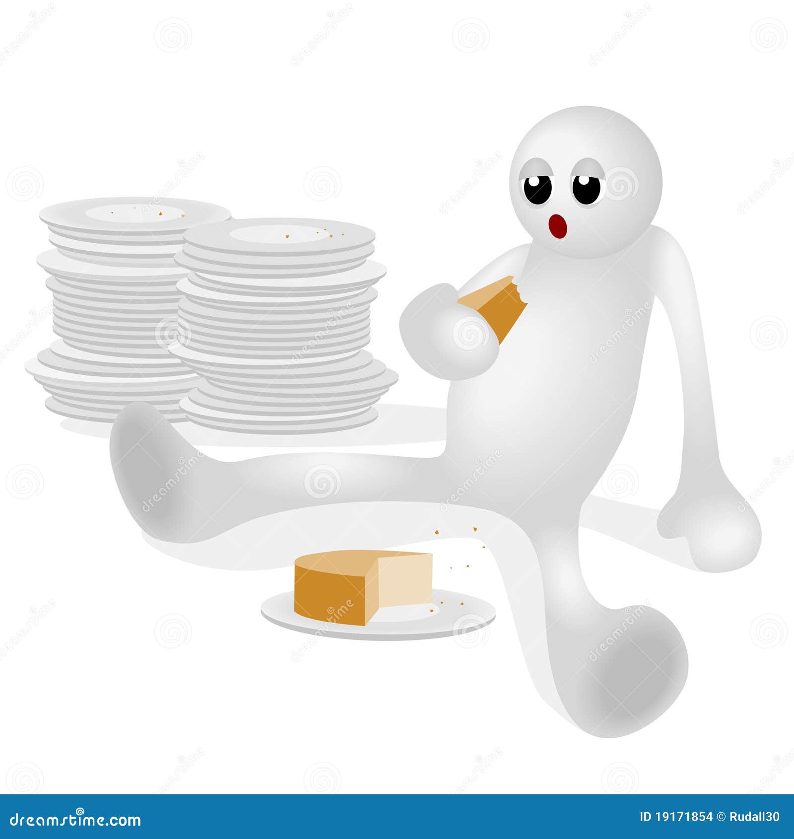 Over Loaded stock vector. Illustration of glutton, cute - 19171854