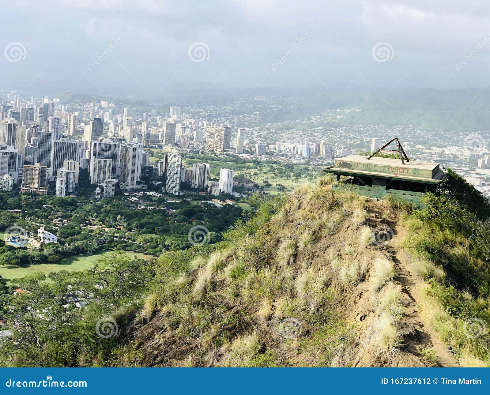 Over Looking the Beautiful Honolulu Hawaii Stock Photo - Image of ...