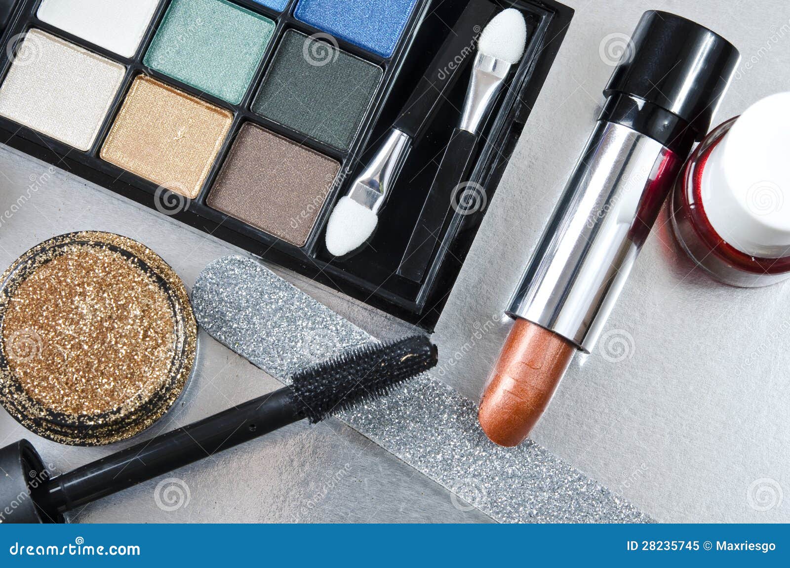 Over a Makeup kit stock image. Image of vertical, body - 28235745