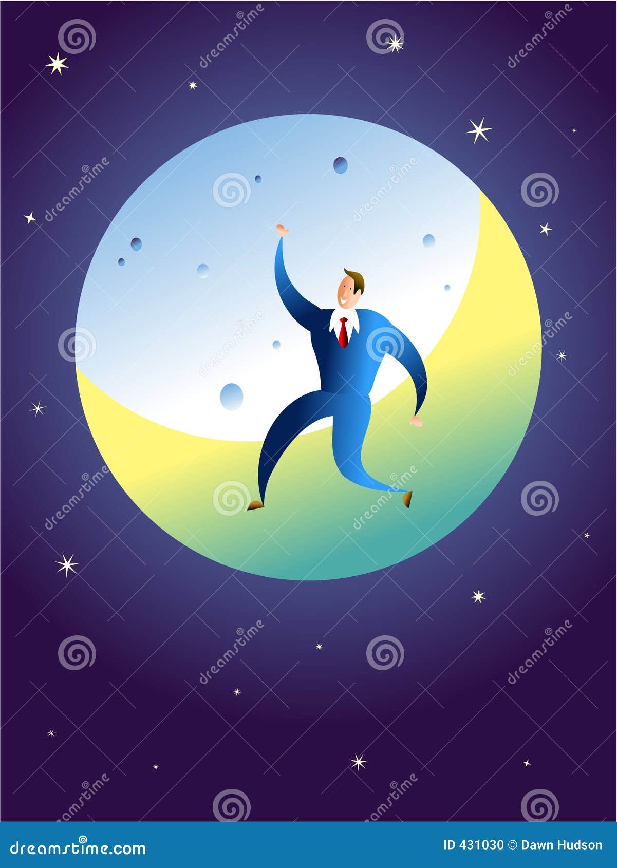 Over the moon stock illustration. Illustration of happy - 431030