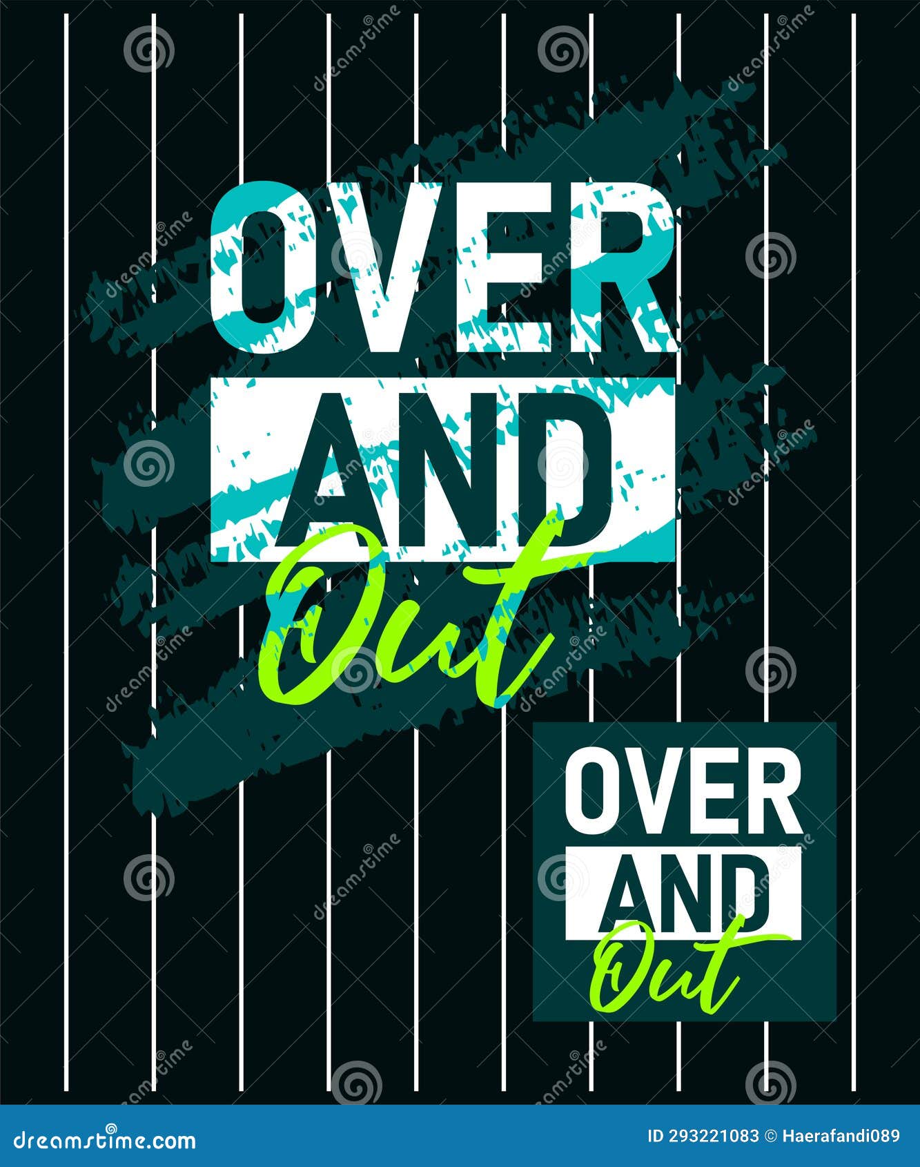 Over And Out Motivational Stroke Typepace Design Short Phrases Quotes
