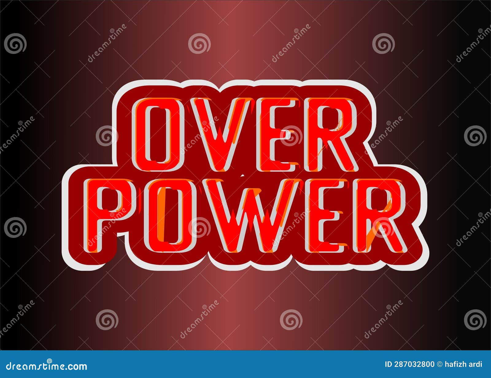 Over Power Text Effect Vector Stock Vector - Illustration of text ...