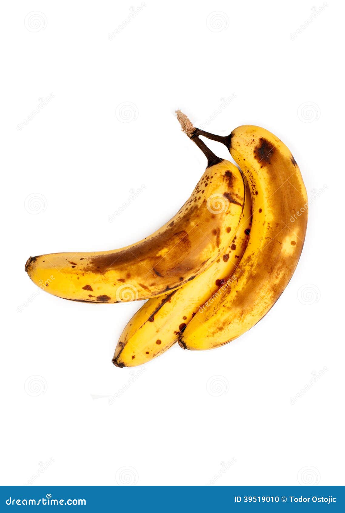 Over Ripe Bananas Isolated stock photo. Image of potassium - 39519010