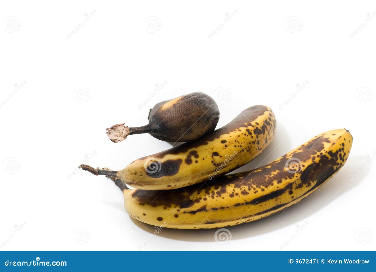 Over-ripened Bananas, Isolated Stock Image - Image of isolated, shrivel ...