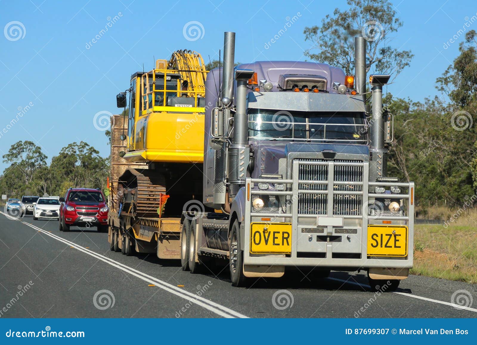 Over Size Truck Transport in Australia Stock Image - Image of climate ...