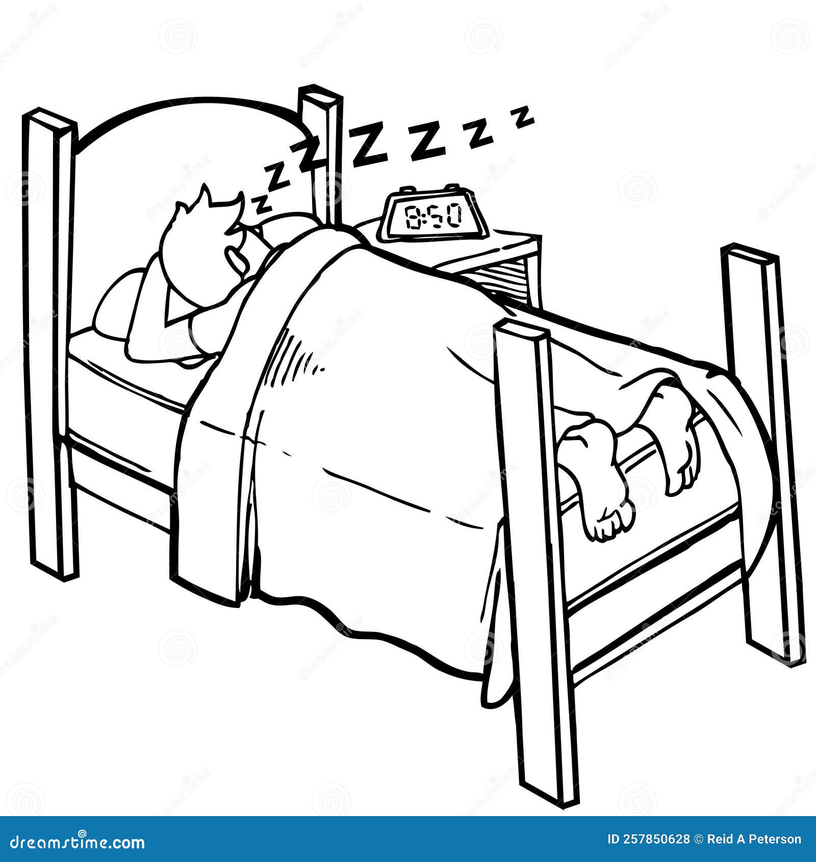 Sleeping Snoring Man Cartoon Vector Clipart | CartoonDealer.com #41776289
