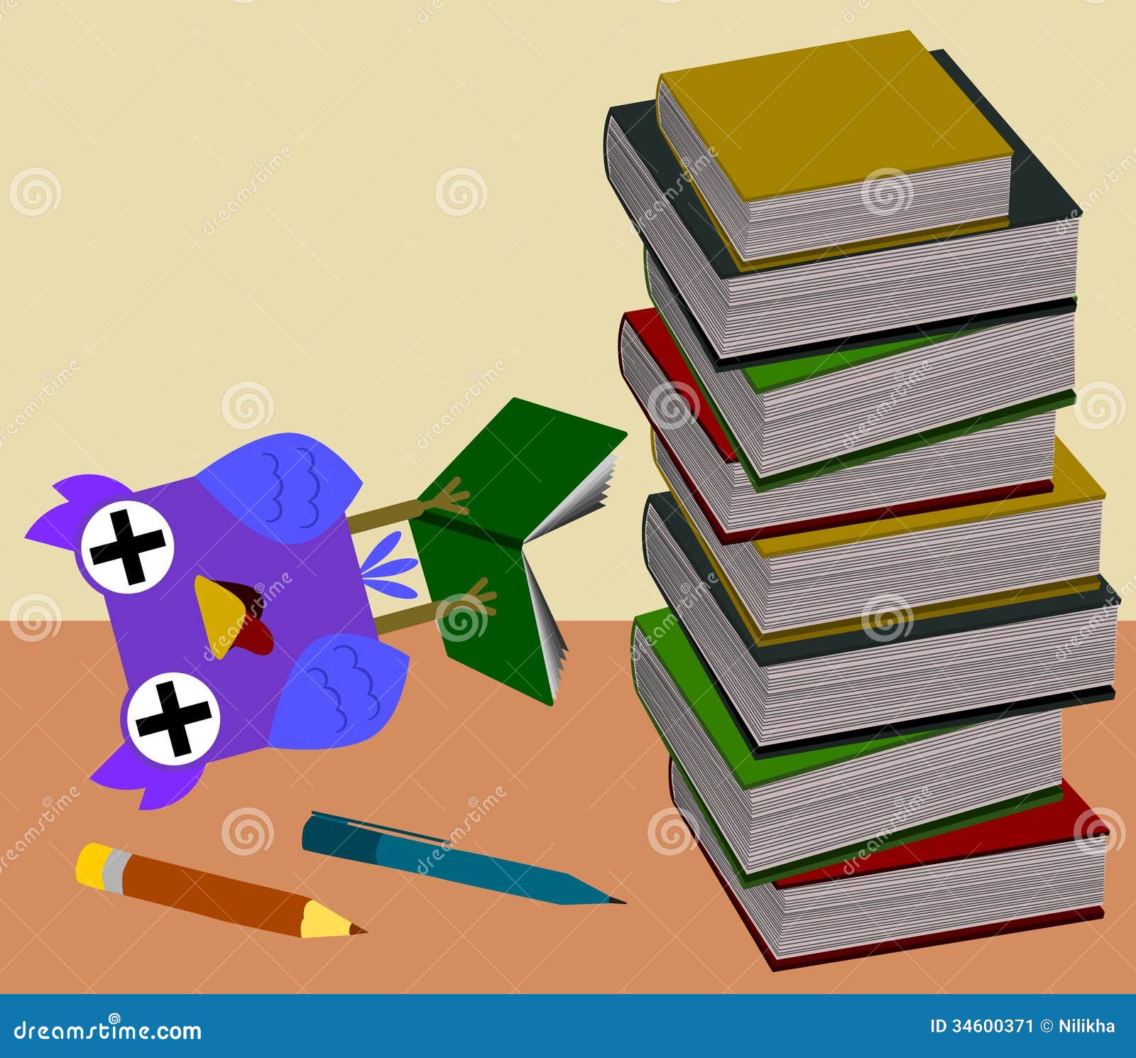 Over studied stock illustration. Illustration of learning - 34600371