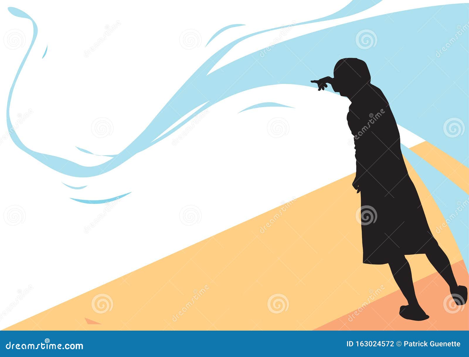 Over there, illustration stock vector. Illustration of guidance - 163024572
