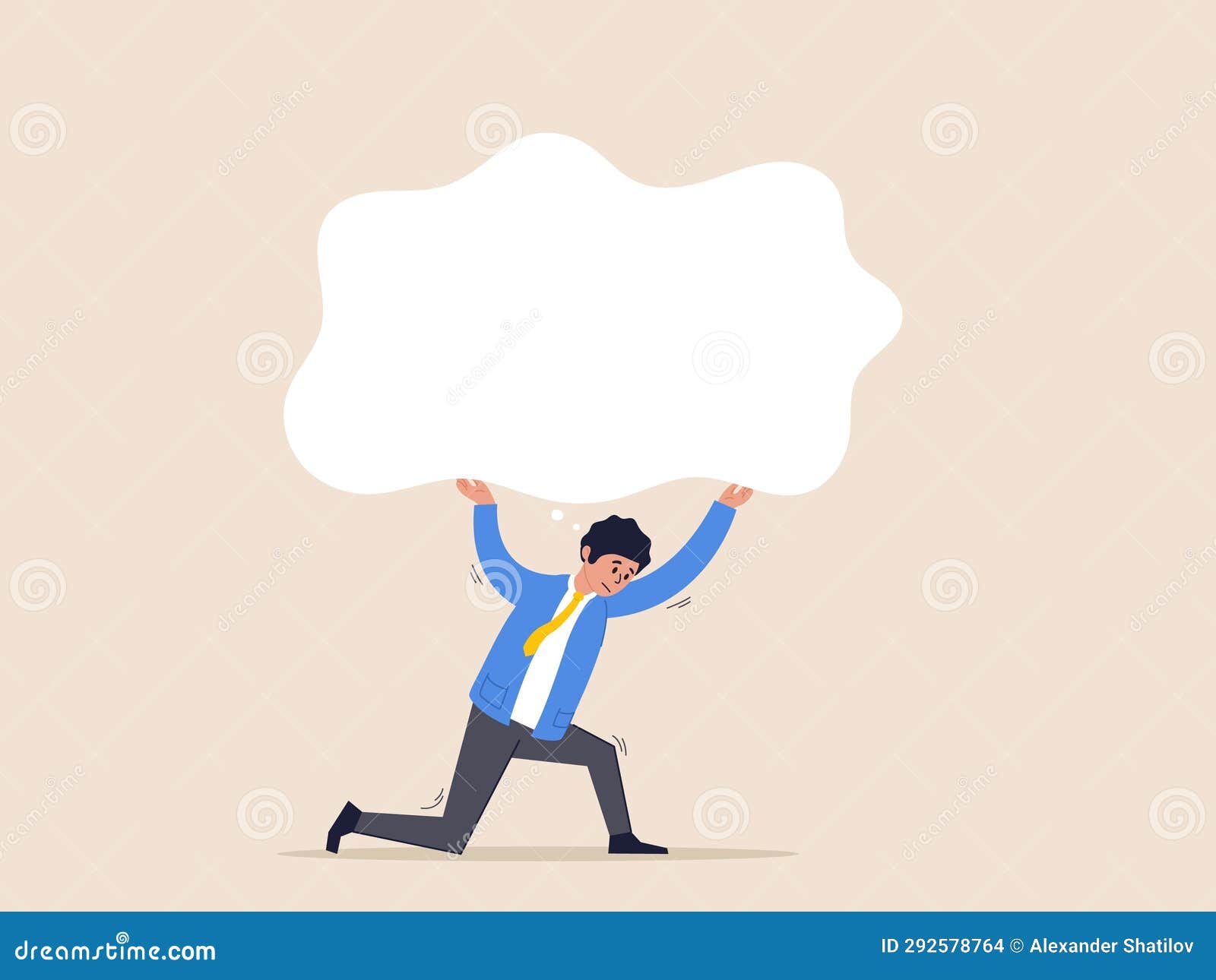 Over Thinking Concept. Obsessive in Work or Too Many Problems that ...