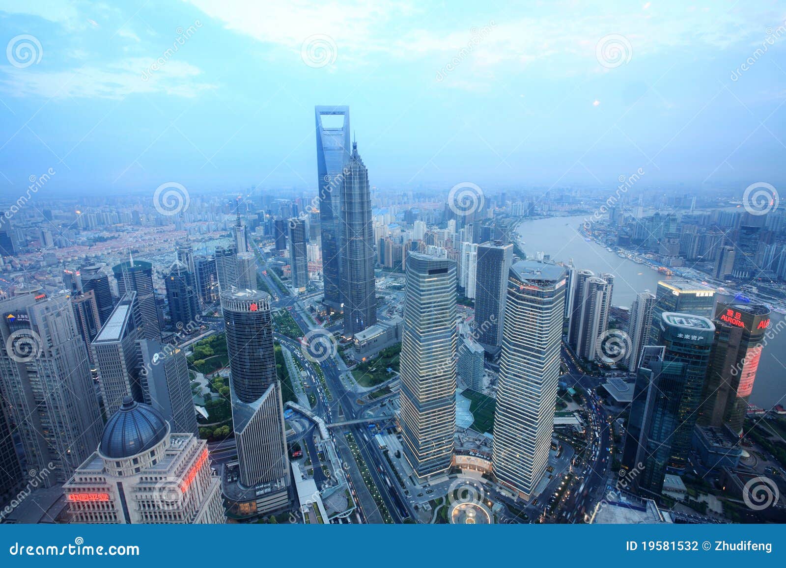 Over view of shanghai editorial photography. Image of city - 19581532