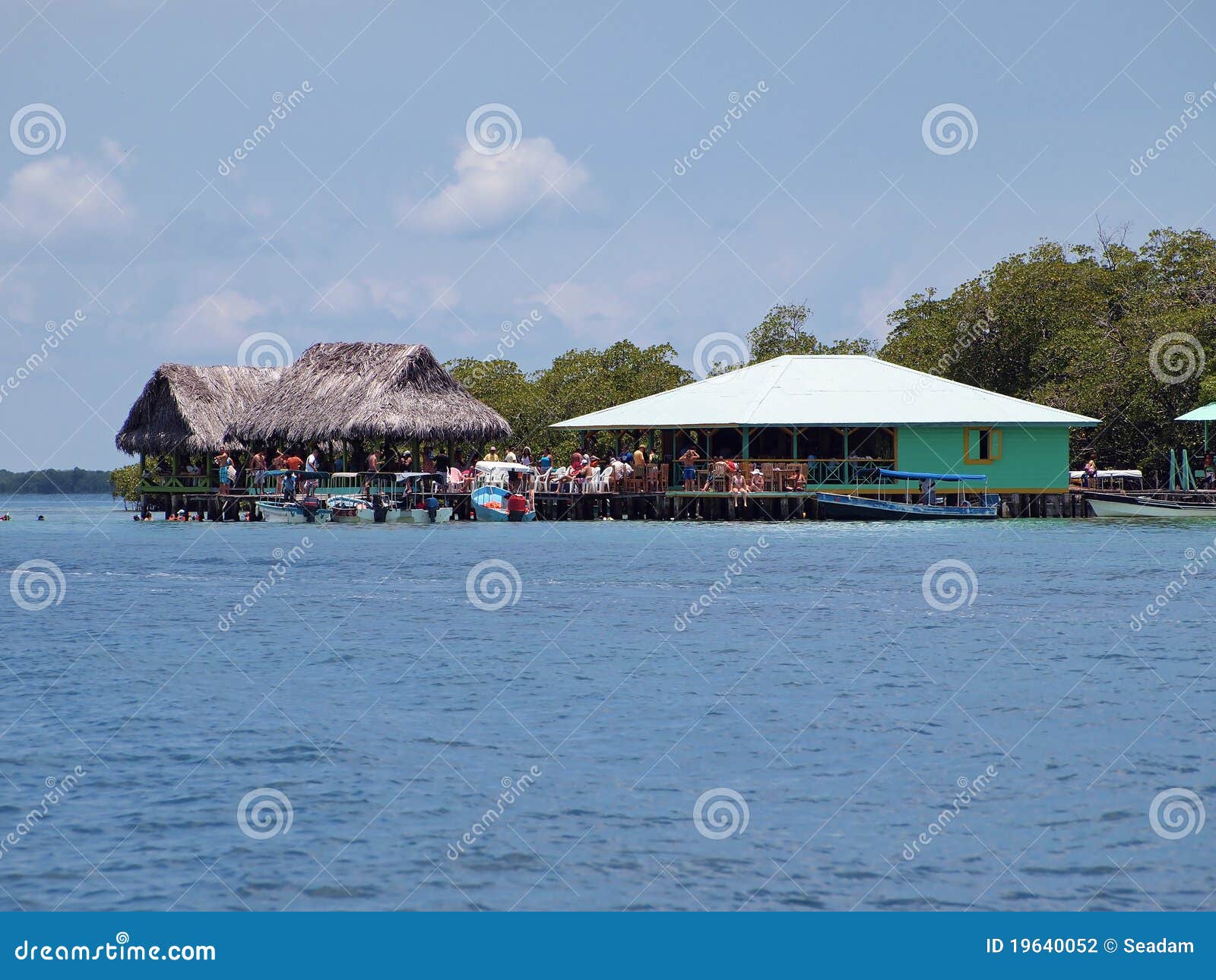 Over the water restaurant stock photo. Image of tree - 19640052