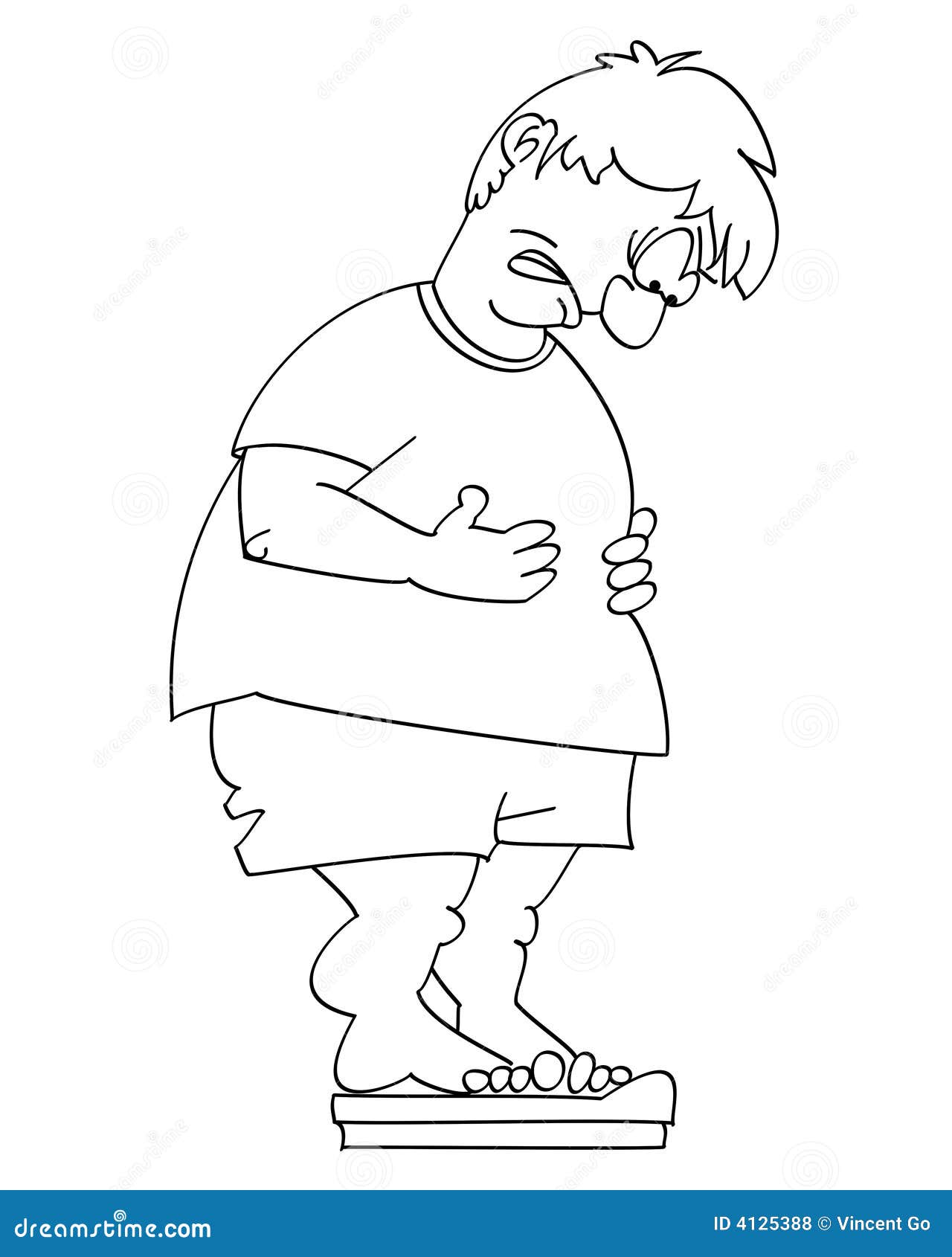 Over-weight stock illustration. Illustration of nutrition - 4125388