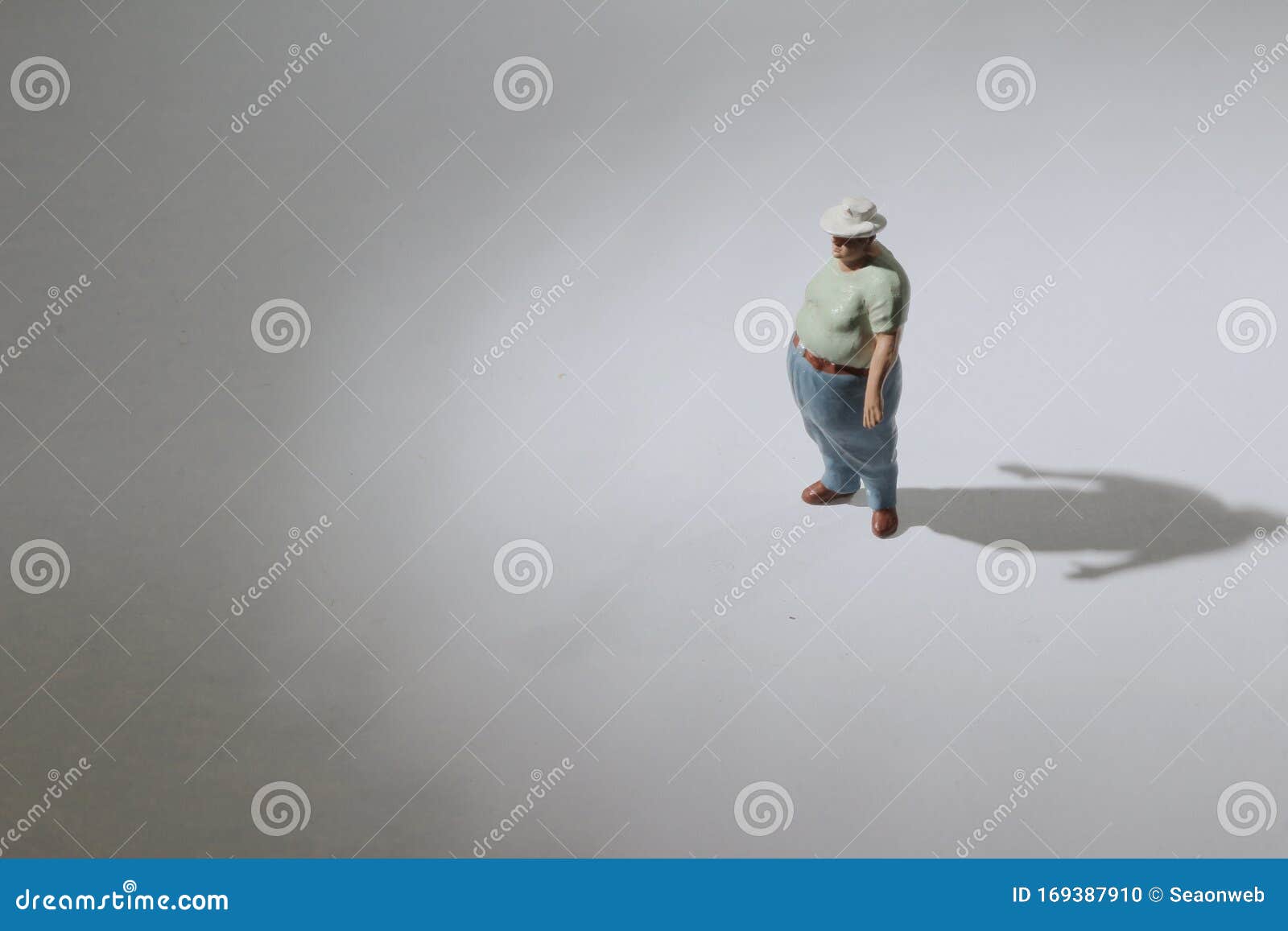An Over Weight Figure Man Stand on Board Stock Photo - Image of heavy ...