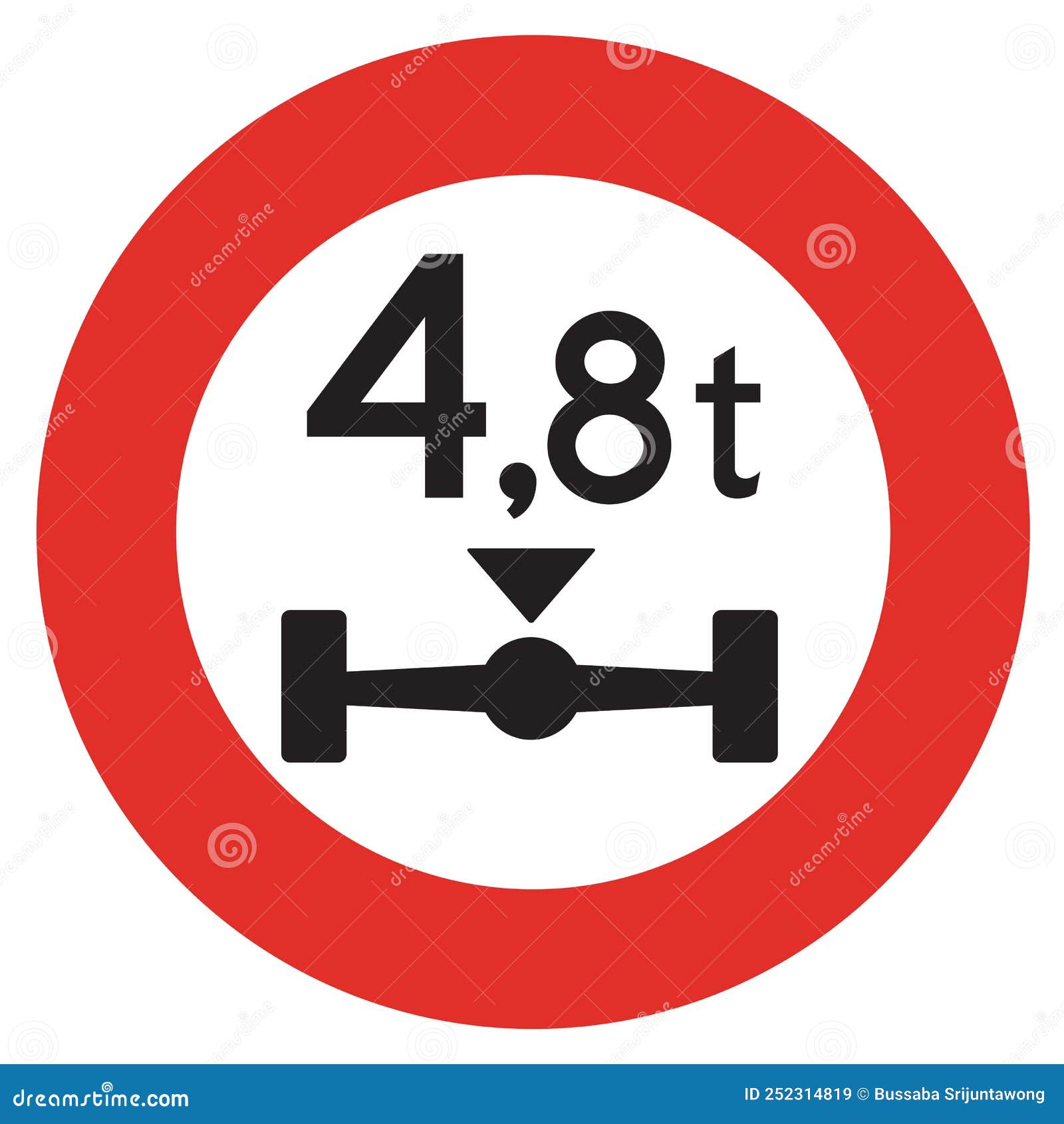 Over Weight Interdiction Road Sign Stock Illustration - Illustration of ...
