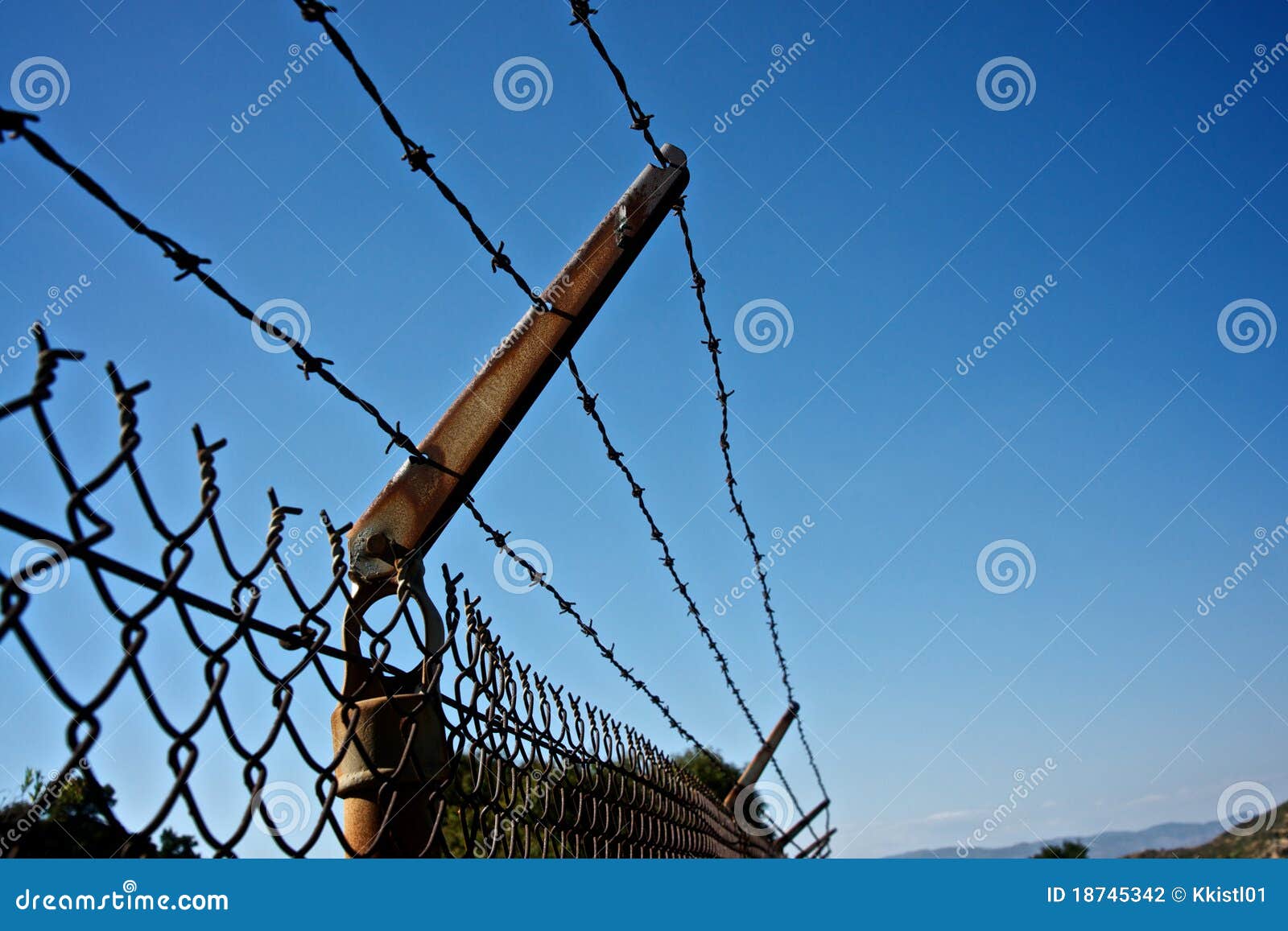 Over the Wire stock photo. Image of wire, rust, gate - 18745342