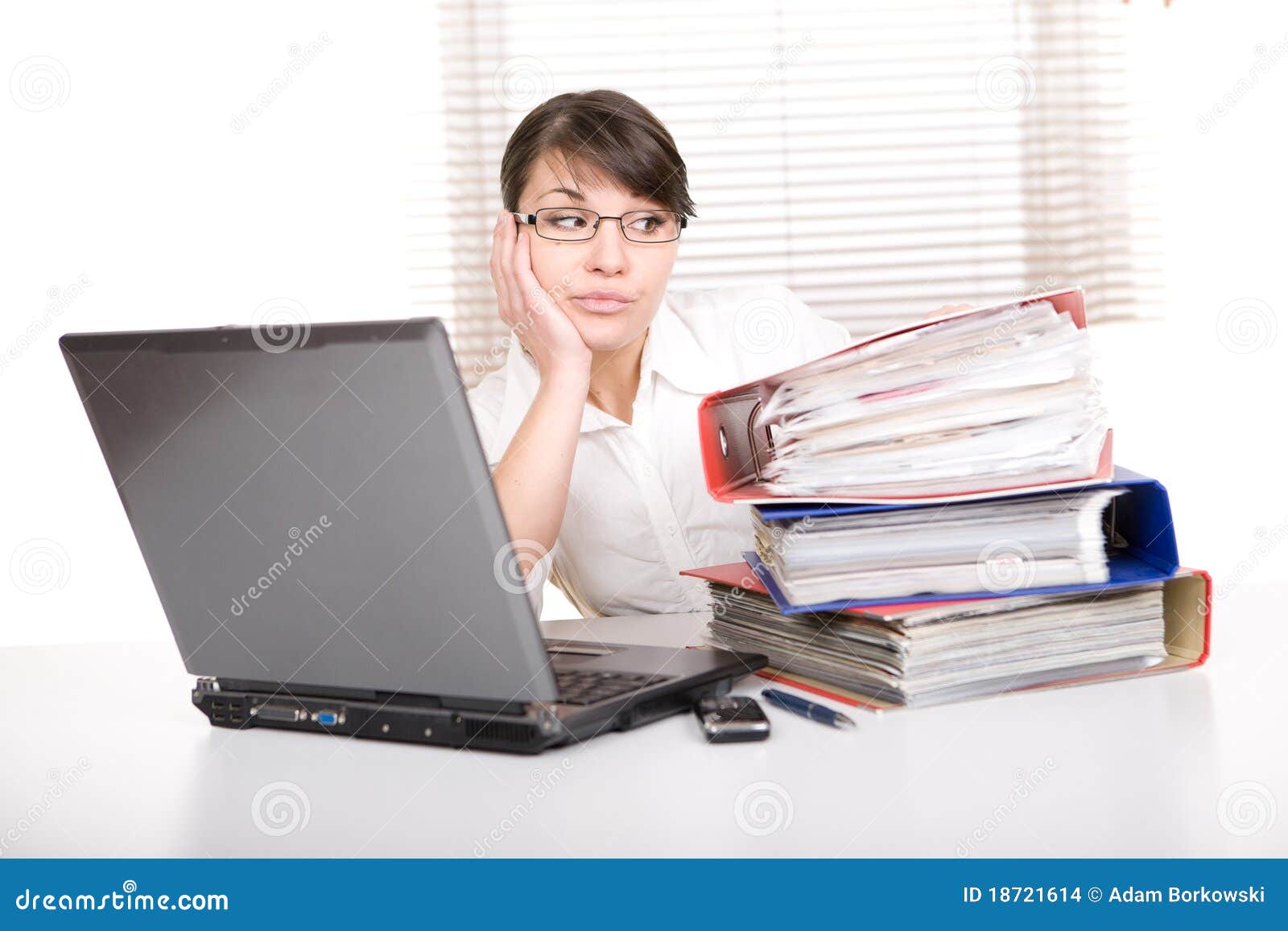 Over-worked stock photo. Image of manager, person, isolated - 18721614