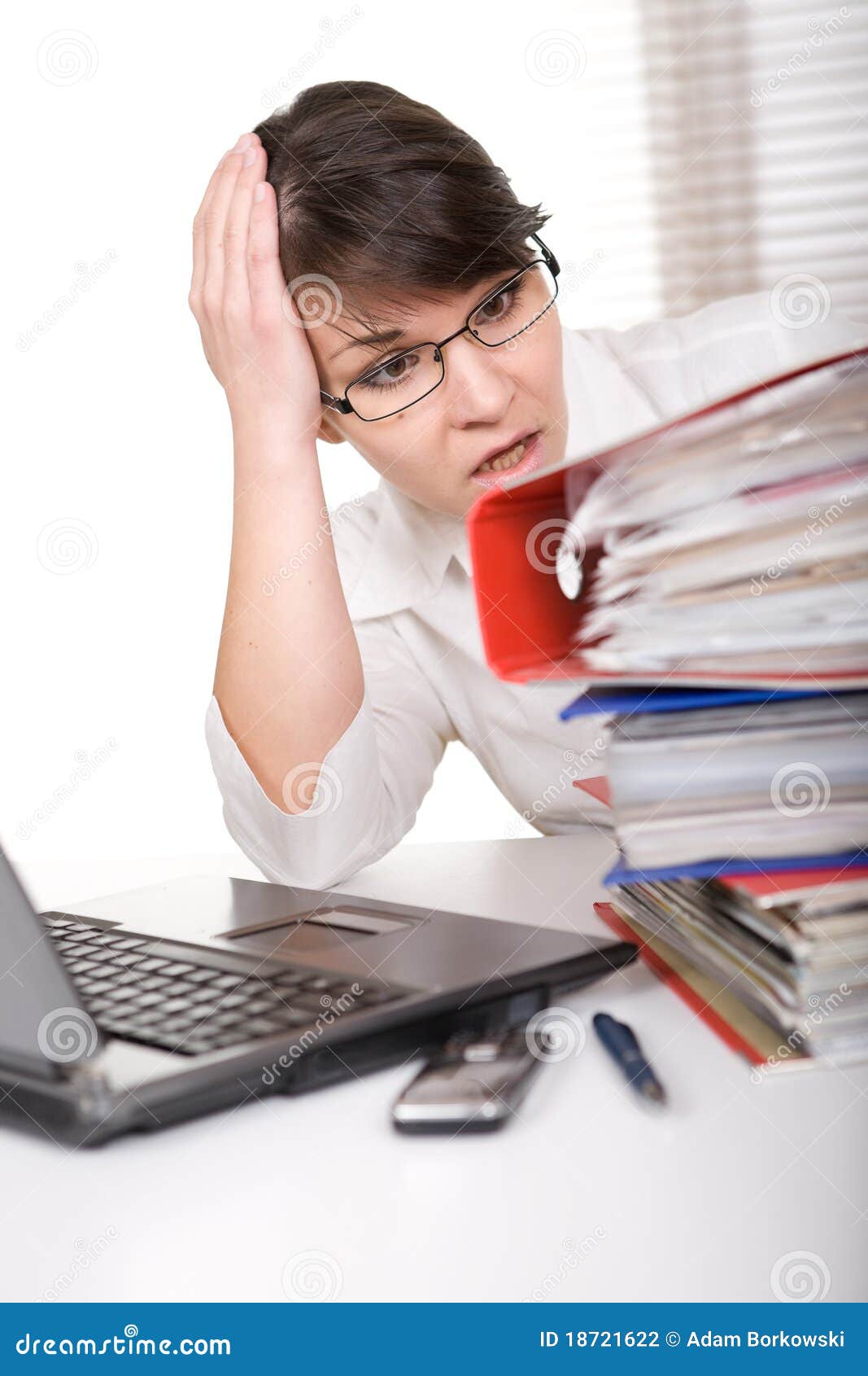 Over-worked stock photo. Image of frustration, folder - 18721622