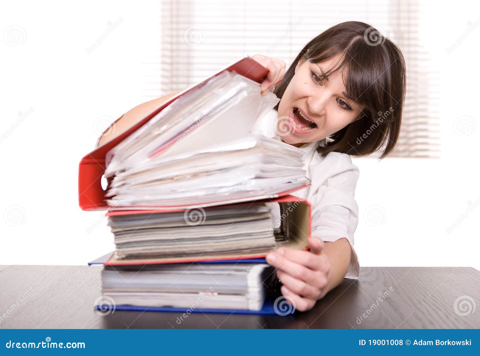 Over-worked stock photo. Image of secretary, business - 19001008