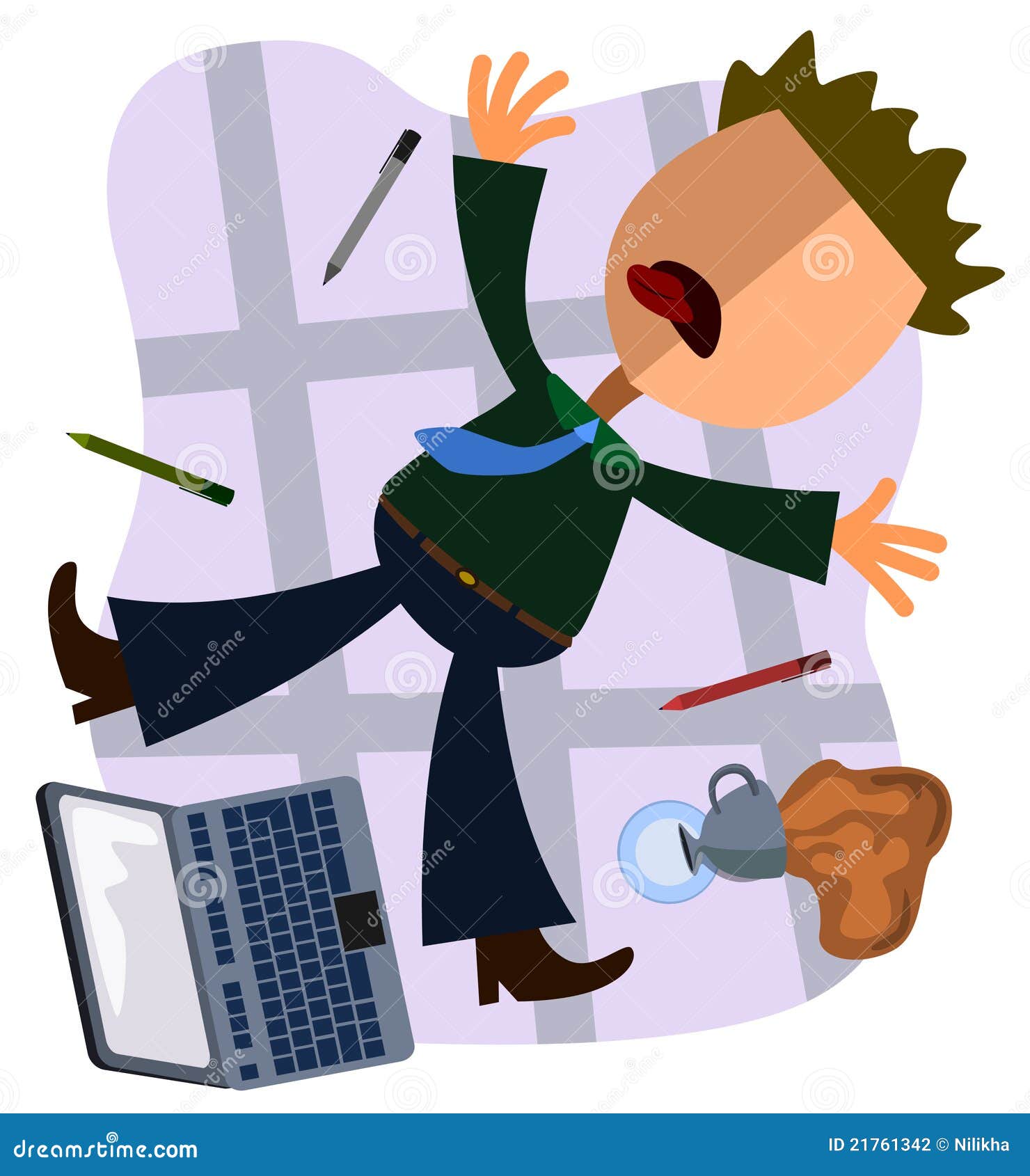 Over worked stock illustration. Illustration of businessman - 21761342