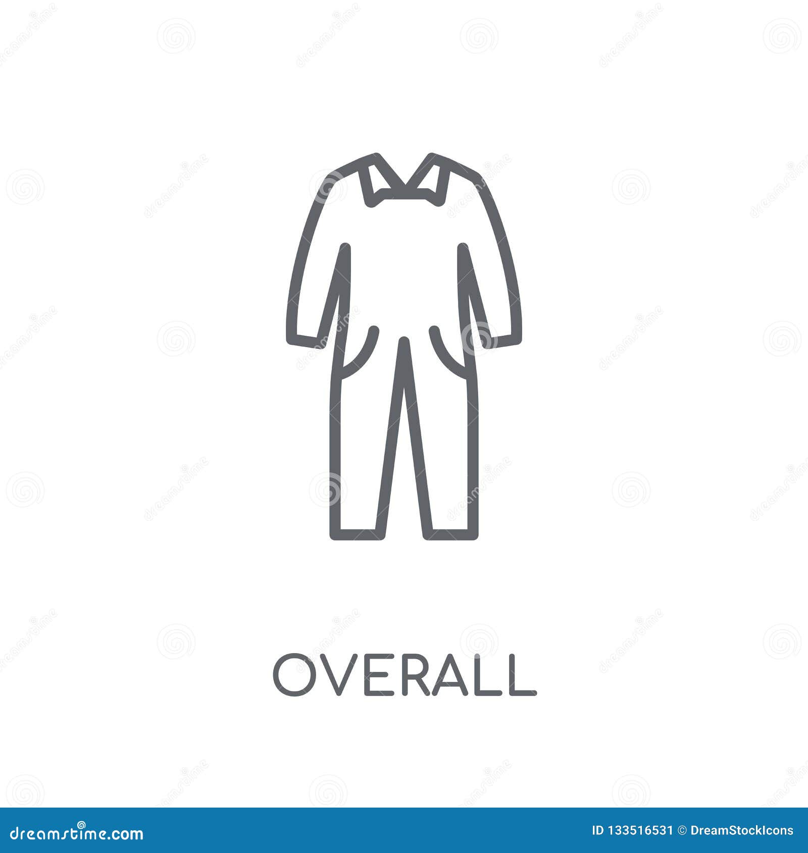 Overall Linear Icon. Modern Outline Overall Logo Concept on Whit Stock ...