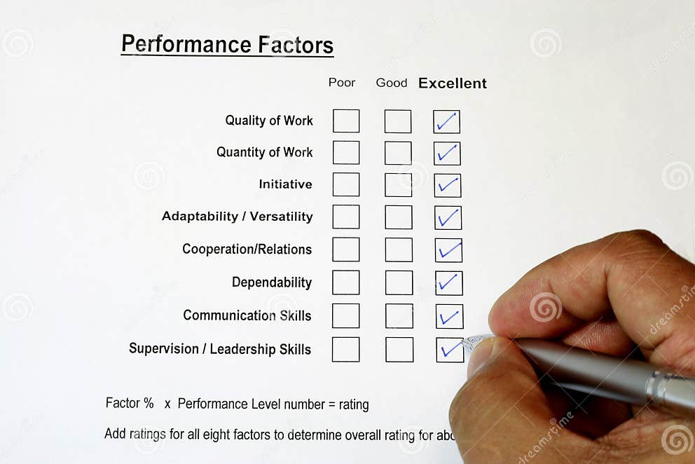 Overall Performance Rating 3 Stock Photo - Image of contract, human ...