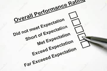 Overall Performance Rating stock image. Image of form - 3477005